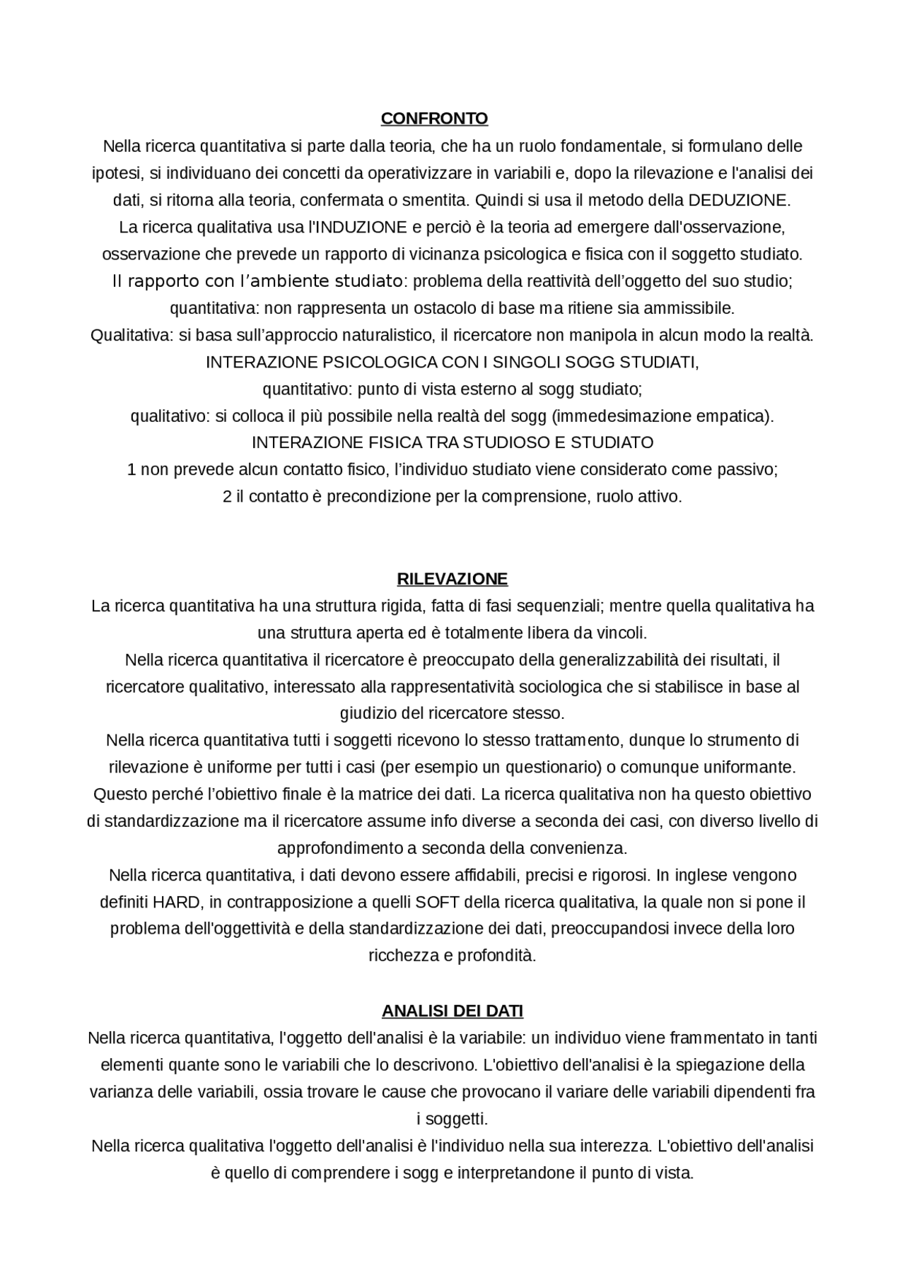 Ricerca Qualitativa E Quantitativa Schemi E Mappe Concettuali Di