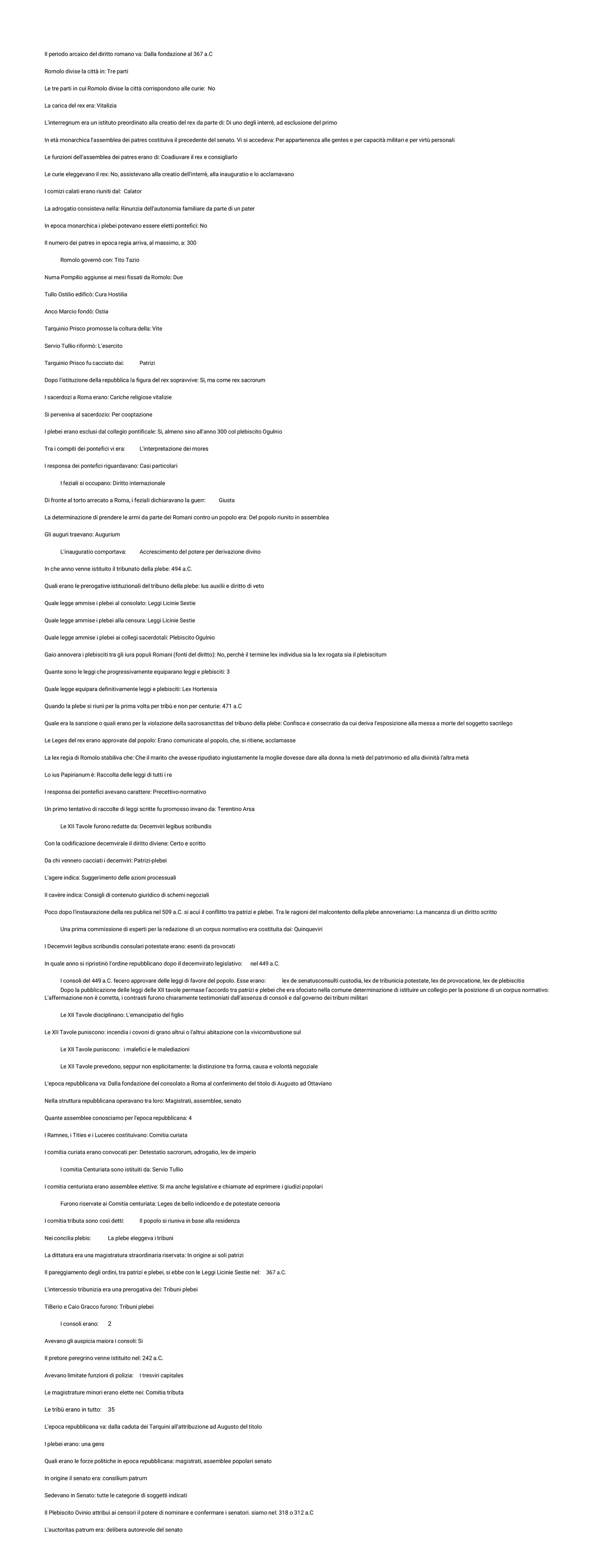 Diritto Romano Lmg01 Pegaso Prove Desame Di Diritto Romano Docsity
