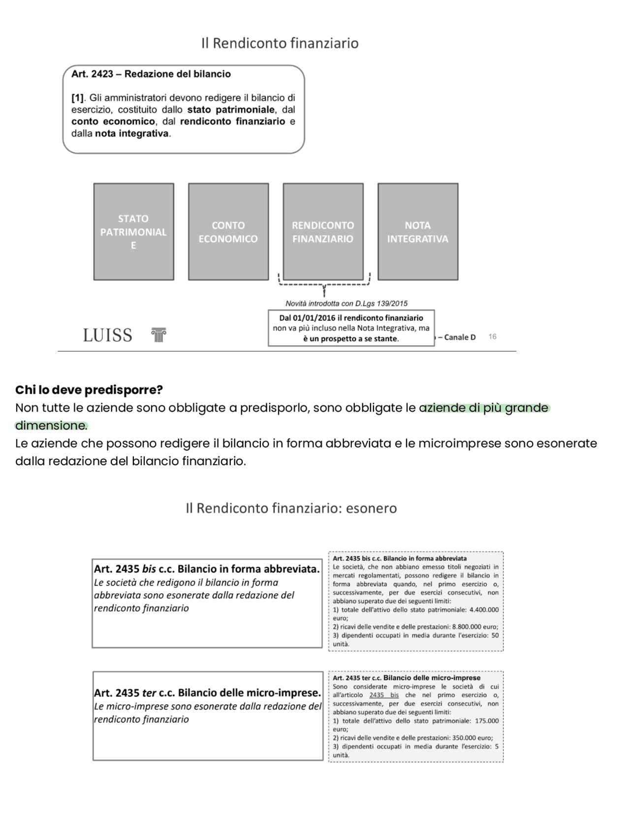 Rendiconto finanziario | Schemi e mappe concettuali di Contabilità ...
