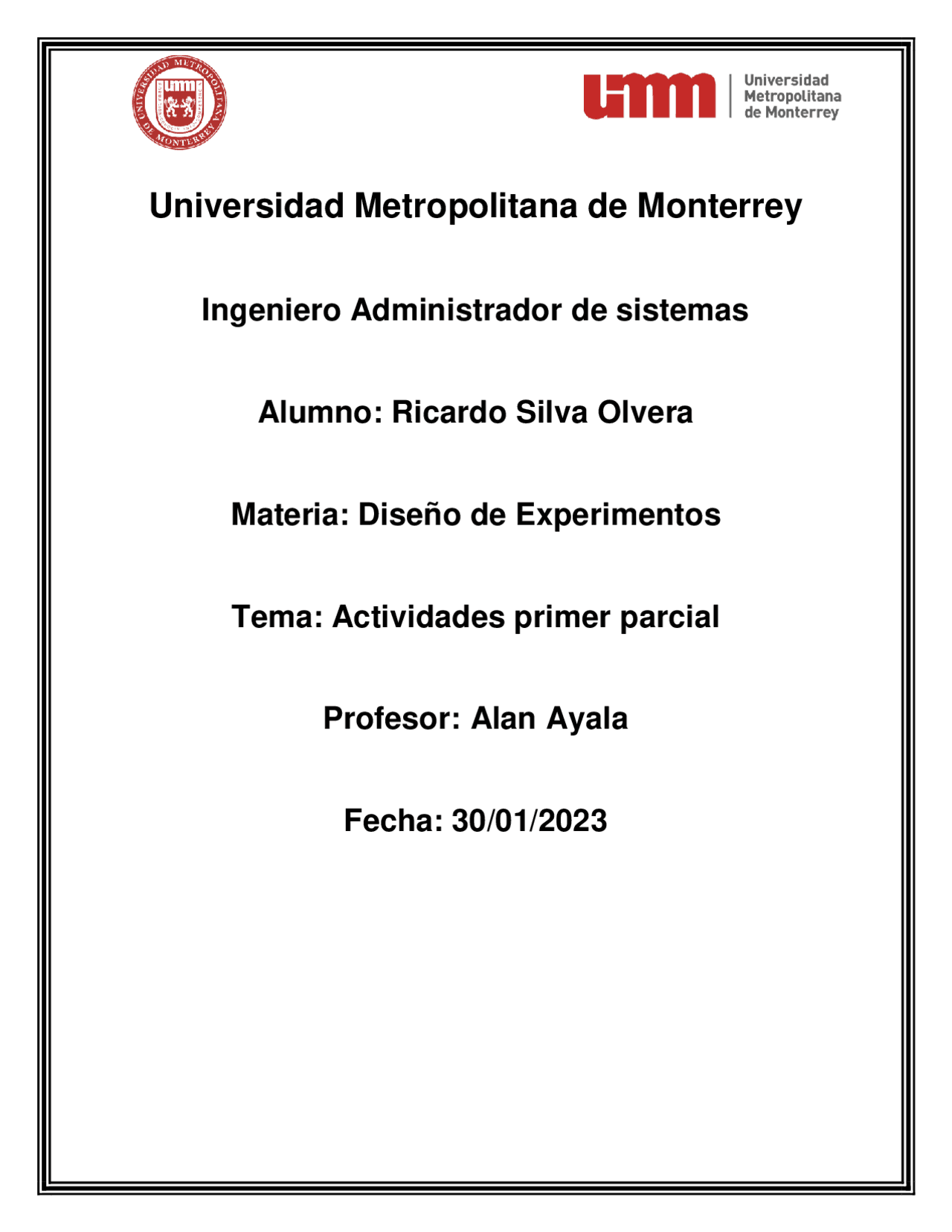 Diseño De Experimentos Apuntes De Diseño De Máquinas Docsity