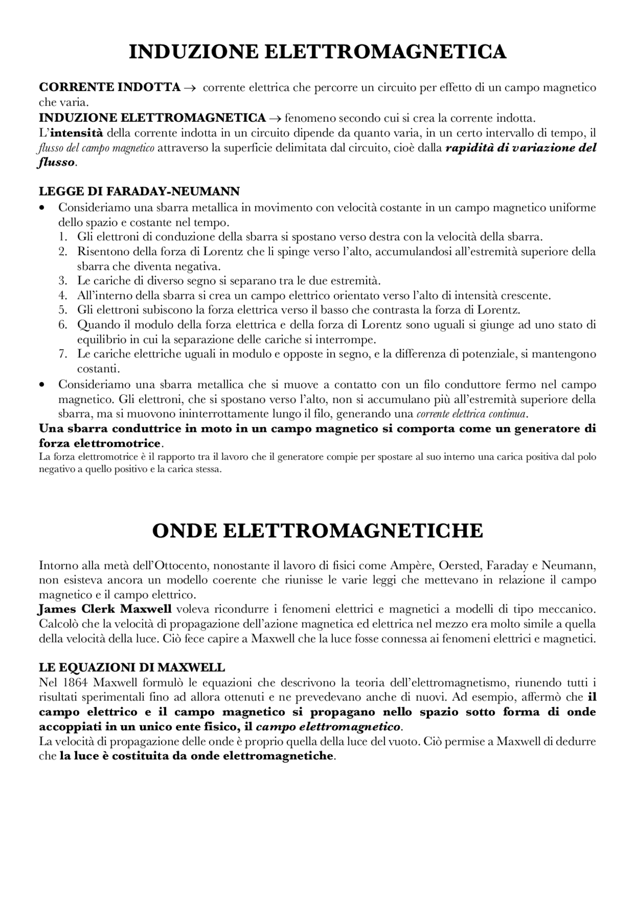 Elettromagnetismo Fisica Appunti Di Fisica Docsity