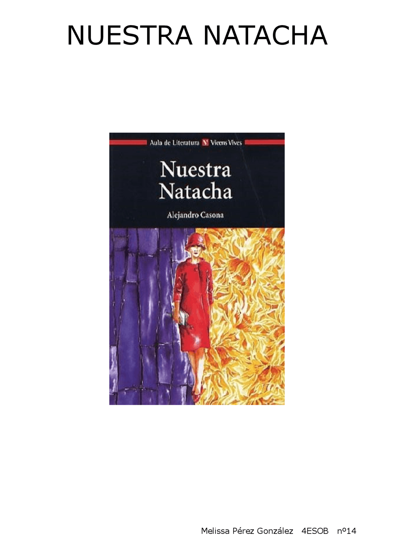 Trata sobre el análisis de Natacha | Ejercicios de Lengua y Literatura ...