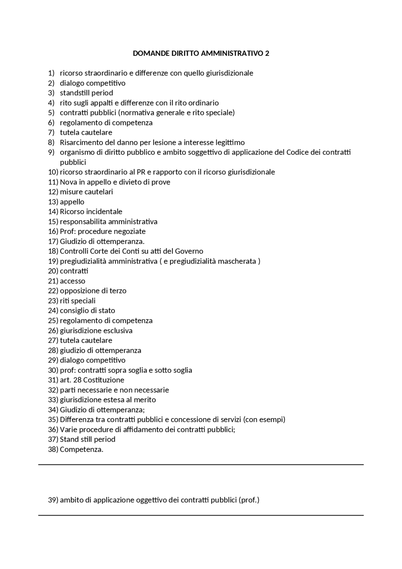 Domande Diritto Amministrativo 2 Prove Desame Di Diritto