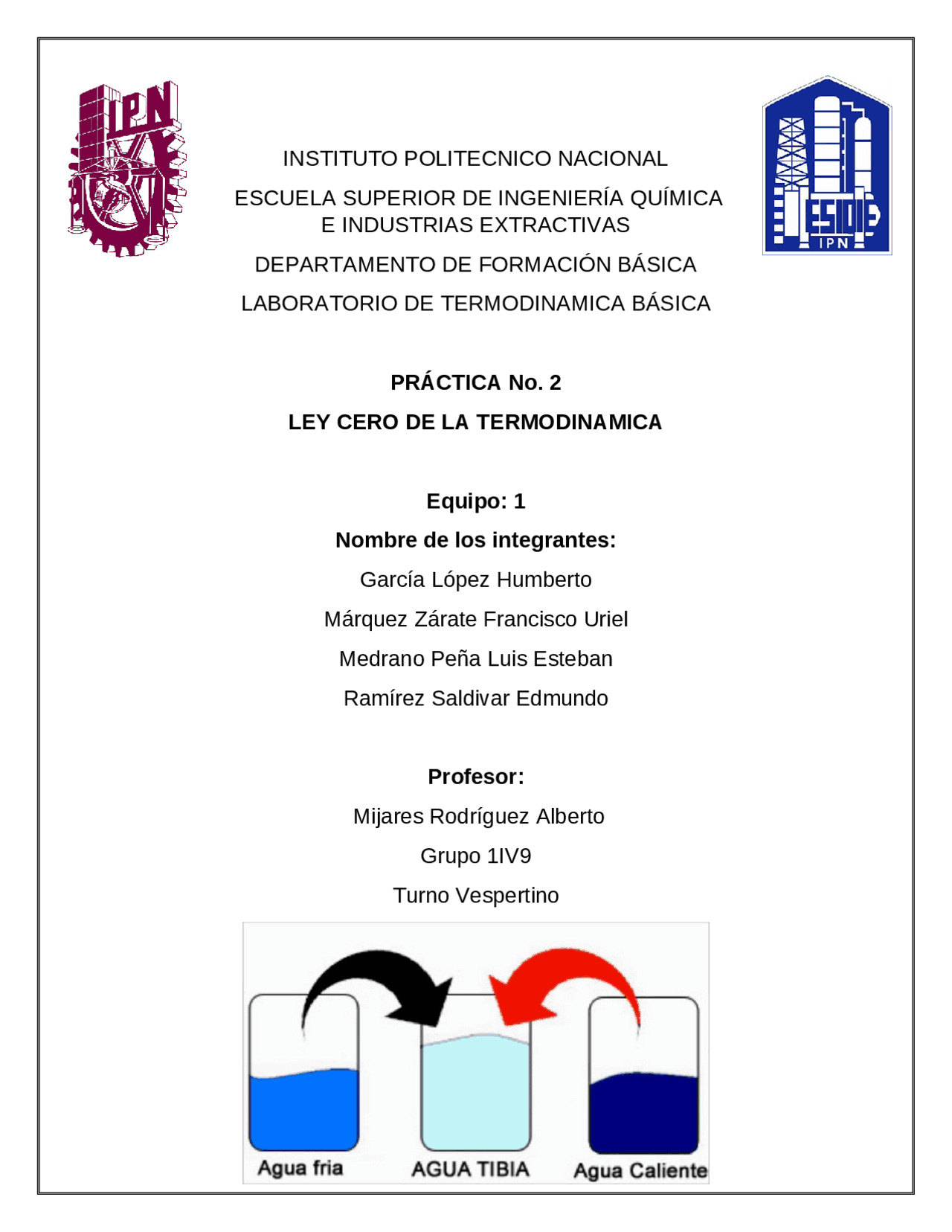 Practica 2 termodinamica | Ejercicios de Termodinámica | Docsity