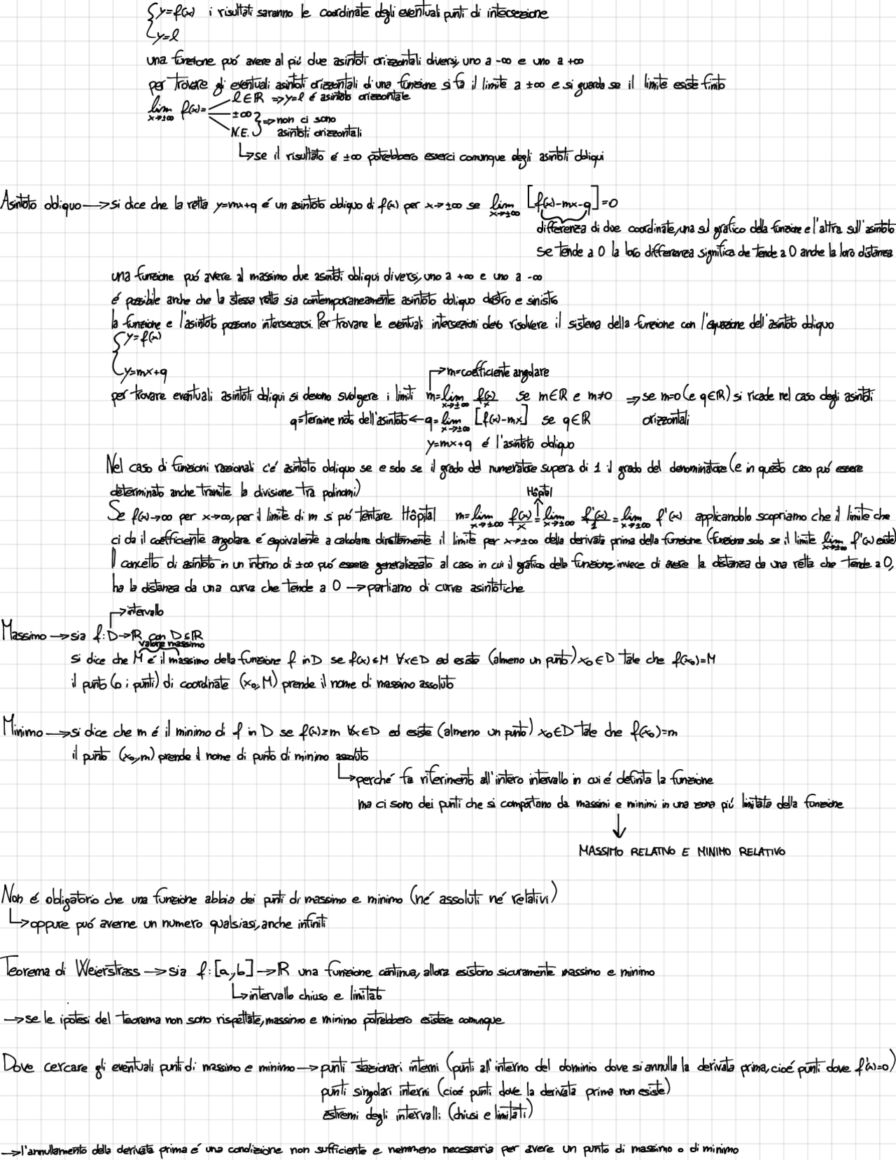 Seconda parte studio di funzione | Appunti di Matematica Generale | Docsity