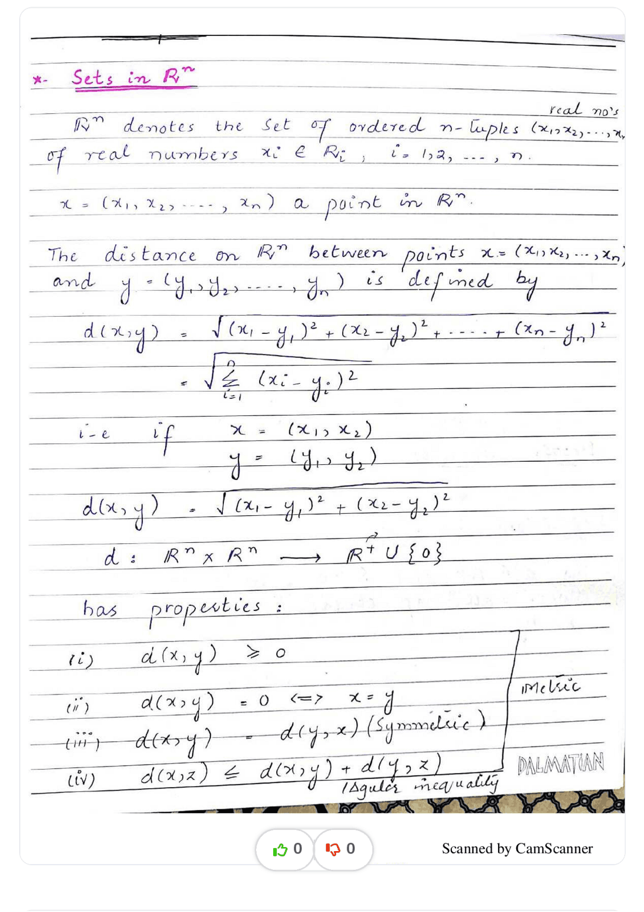 Analysis Handwritten Notes Full Of Mathematics Lecture Notes