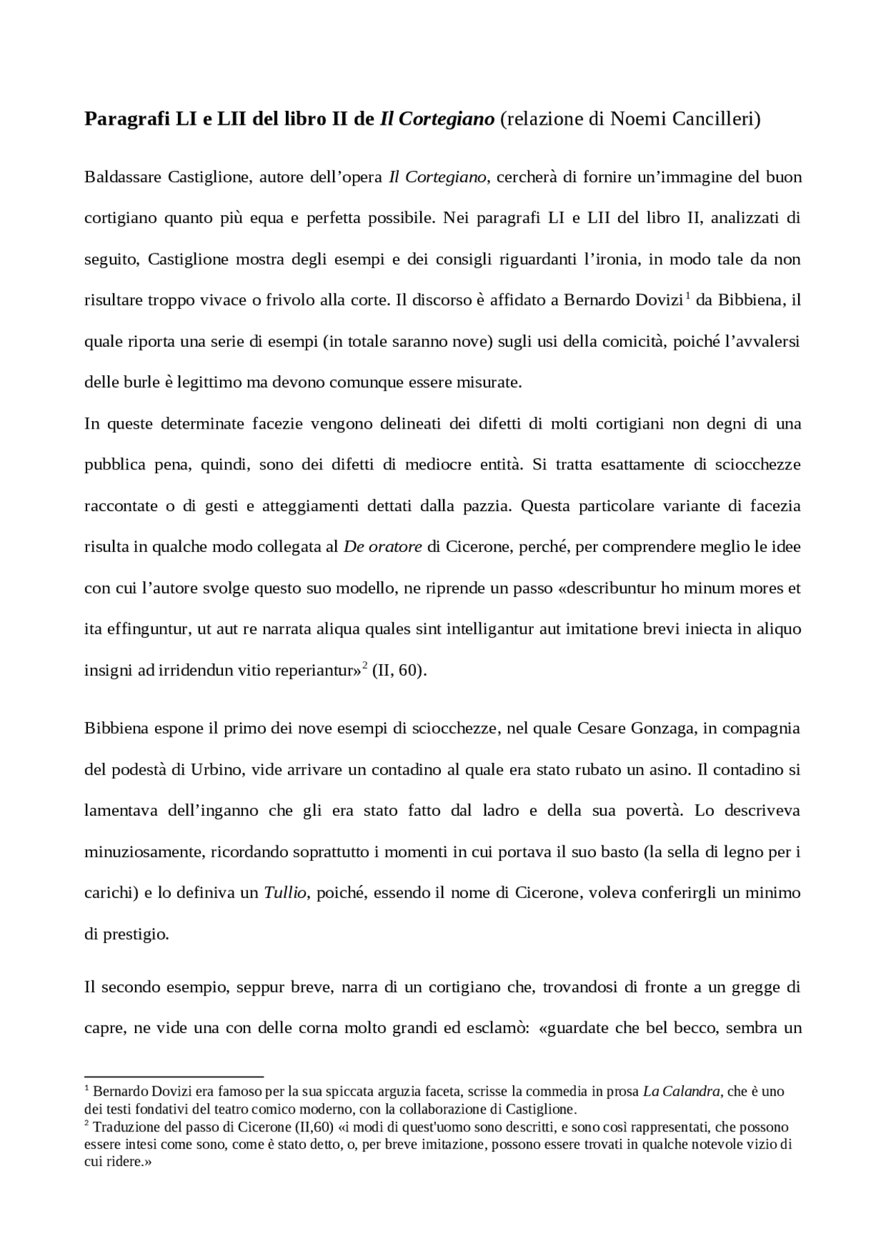 Paragrafi LI e LII del II libro del Cortegiano | Tesine universitarie ...