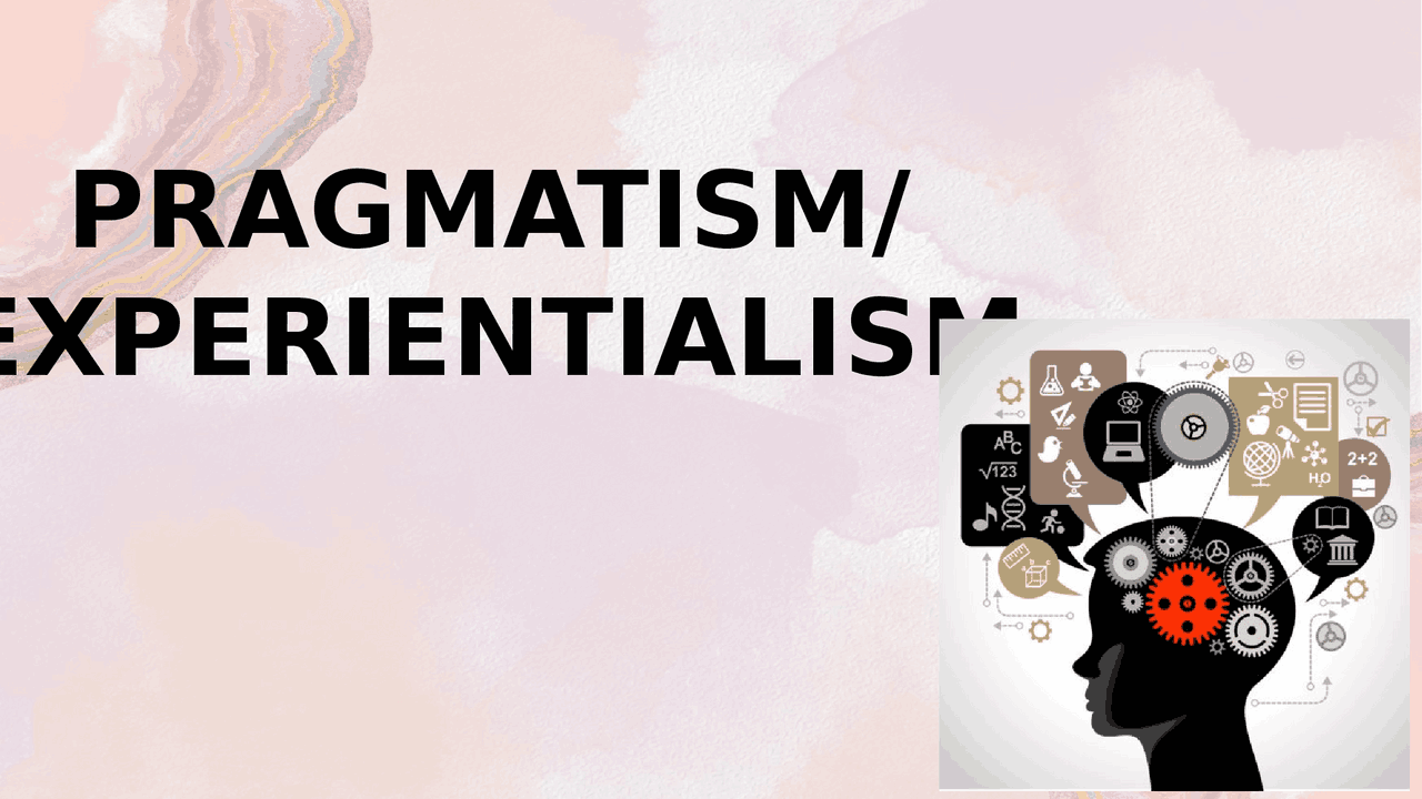Pragmatism As Learning Theory Schemes And Mind Maps Learning