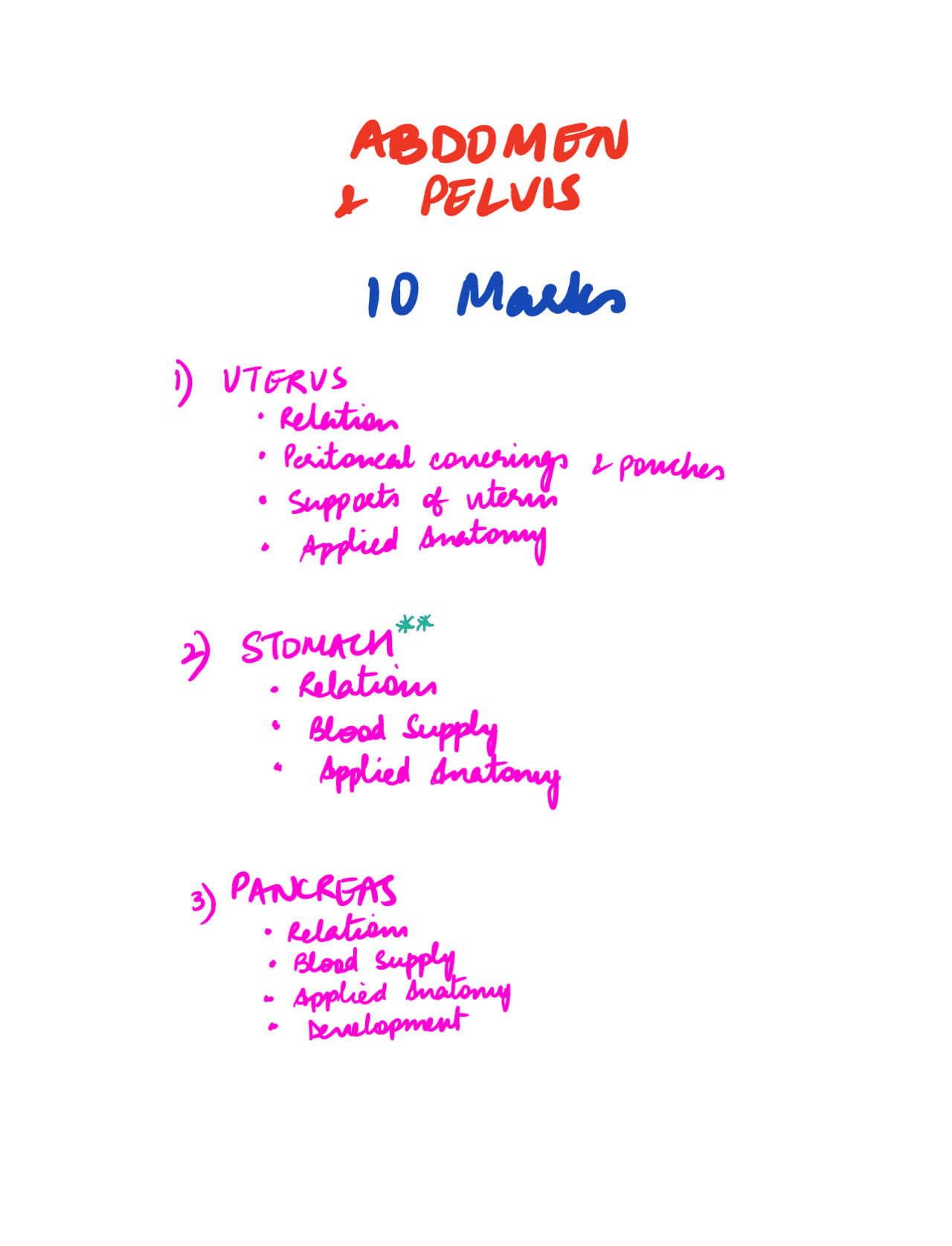 Previous Year Questions Cheat Sheets Anatomy And Biochemistry Cheat