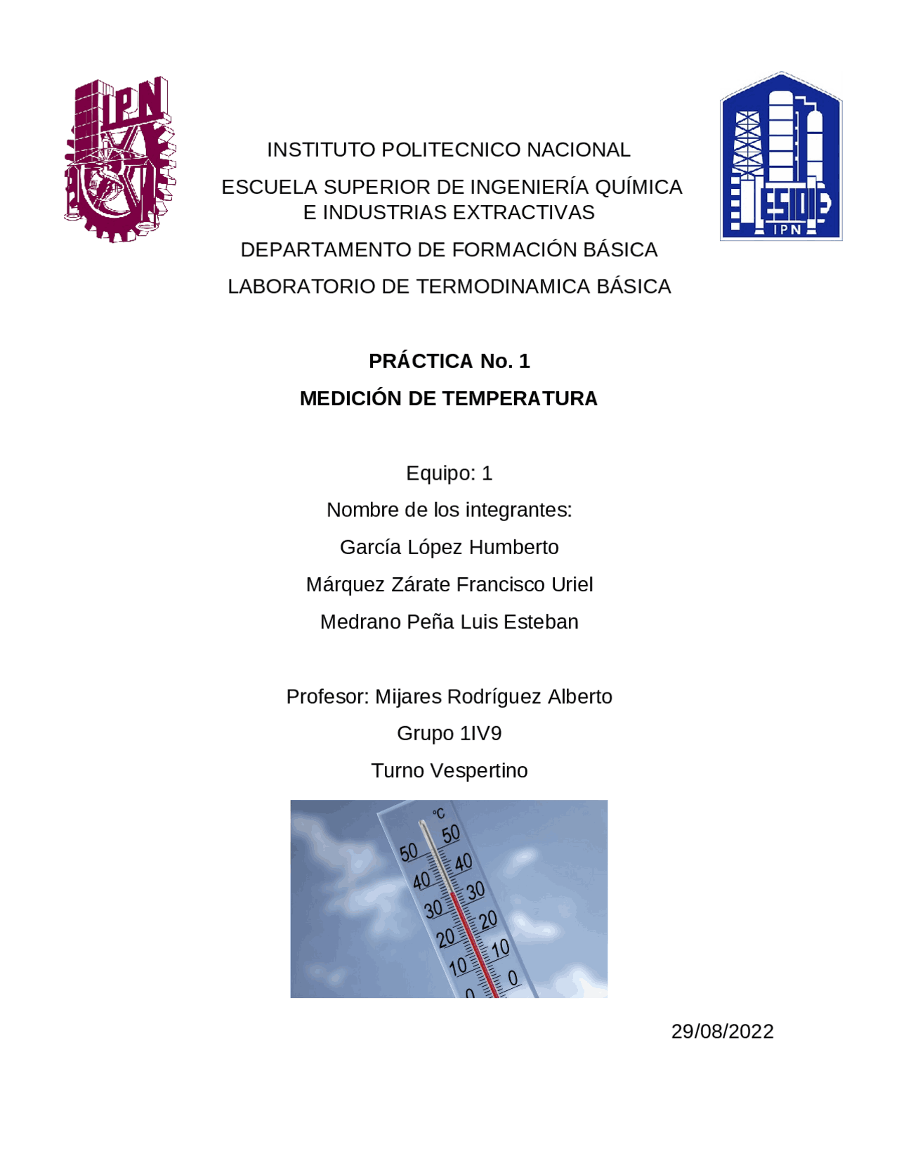 Practica 1 Termodinamica Ejercicios De Termodinámica Docsity