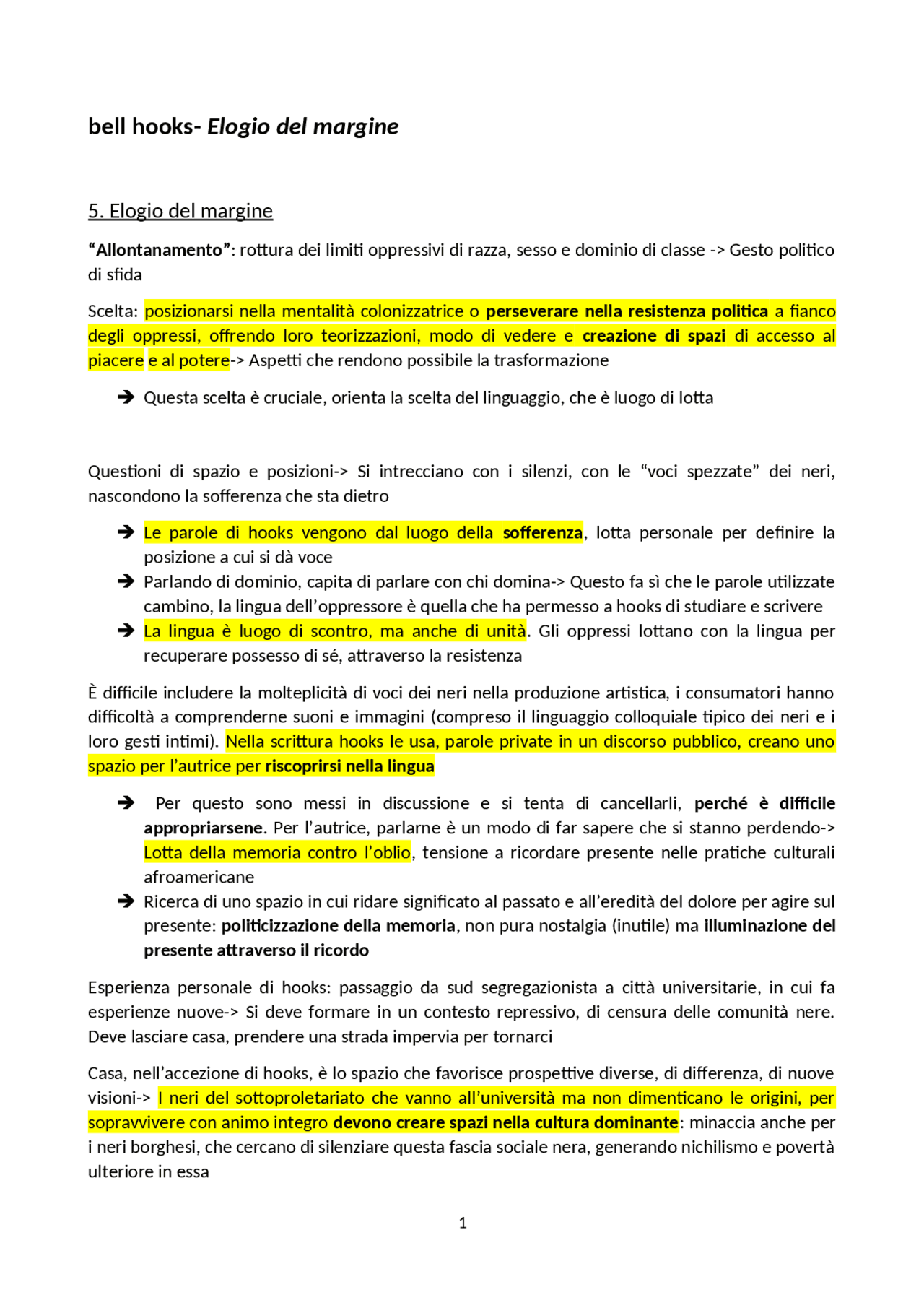 Riassunto elogio del margine | Sintesi del corso di Storia ...