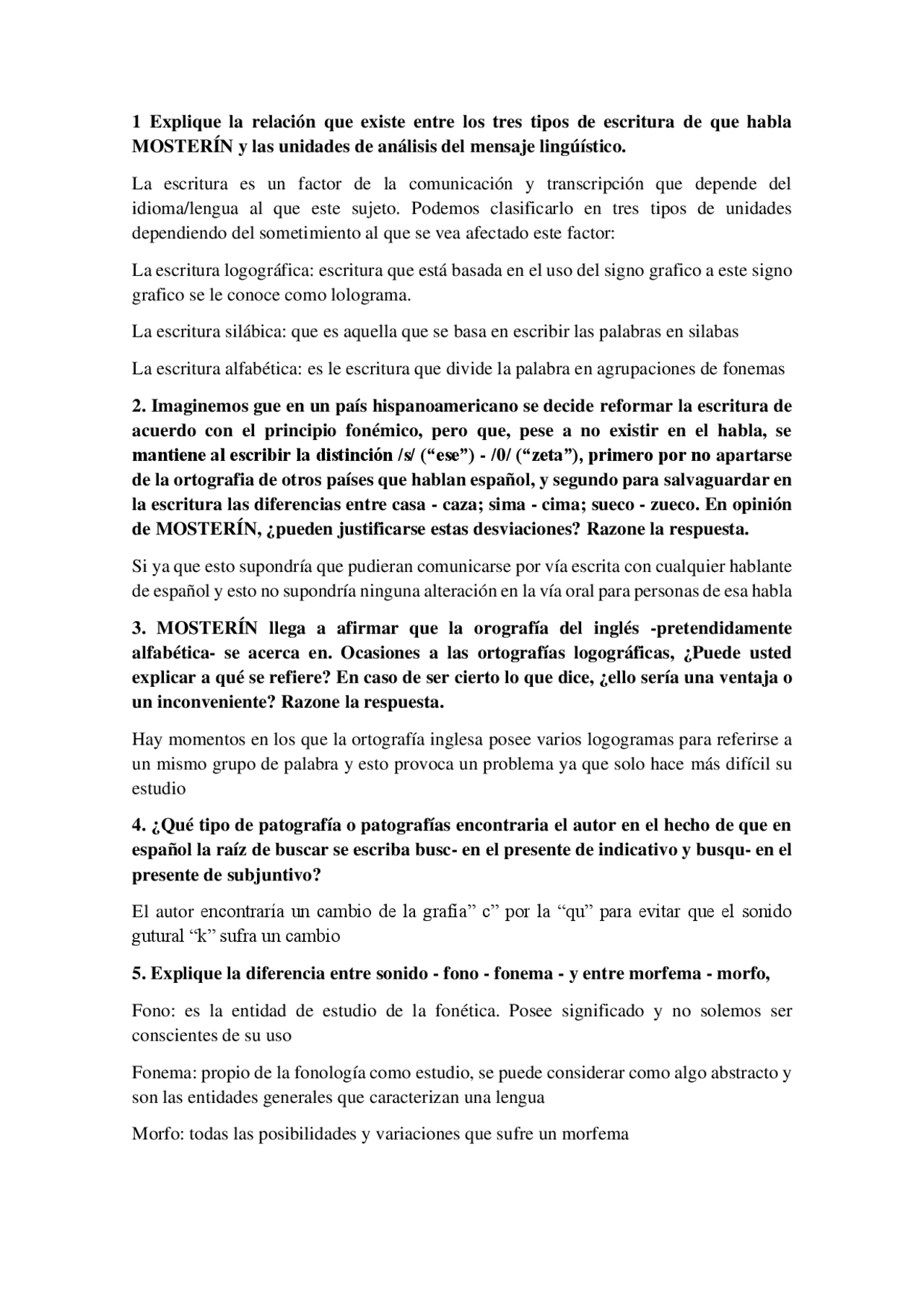 Resolucion De Los Ejercicios De La Lectura 1 Ejercicios De Fonética Y