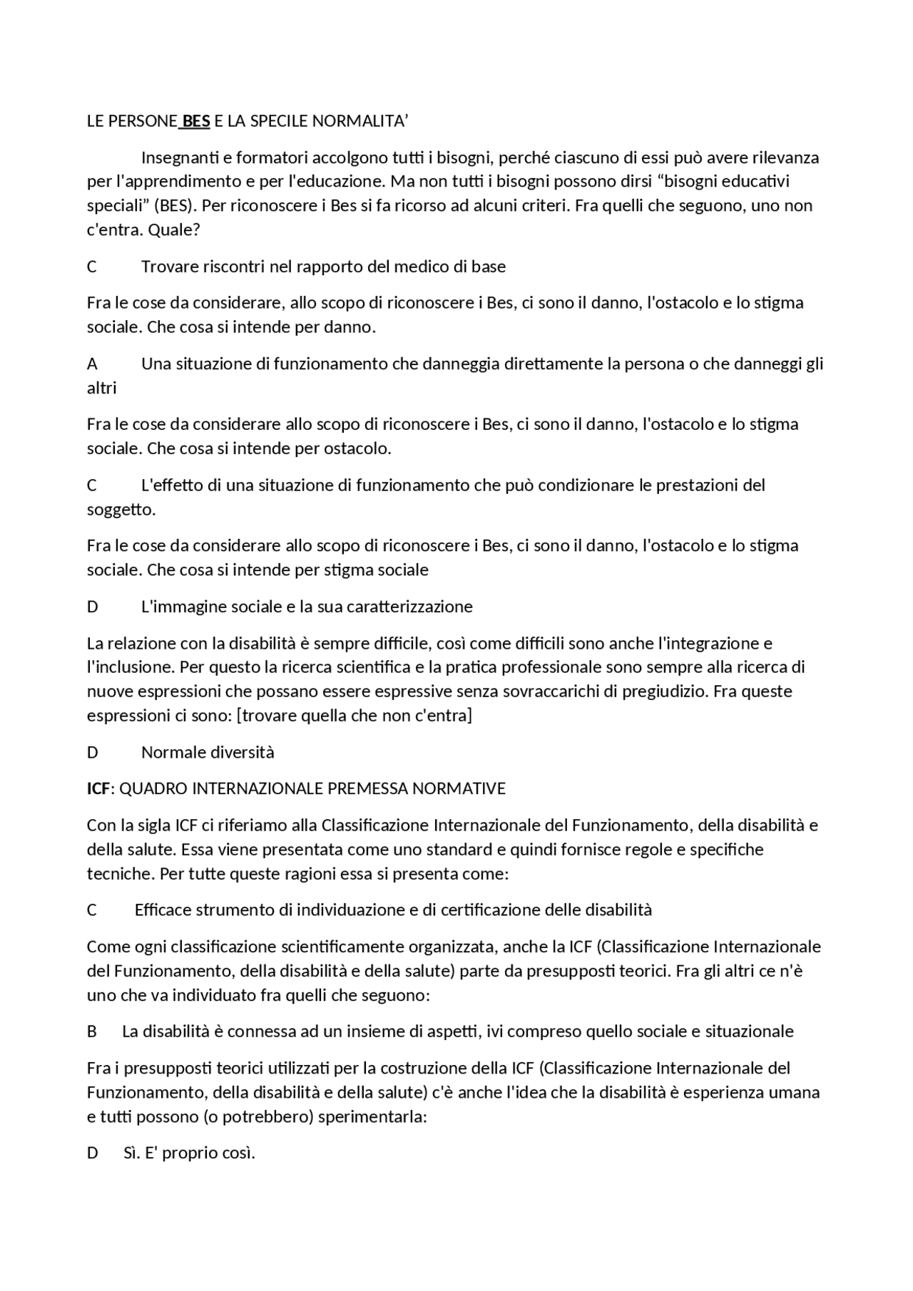 DOMANDE DIDATTICA PEGASO | Prove d'esame di Didattica generale e ...