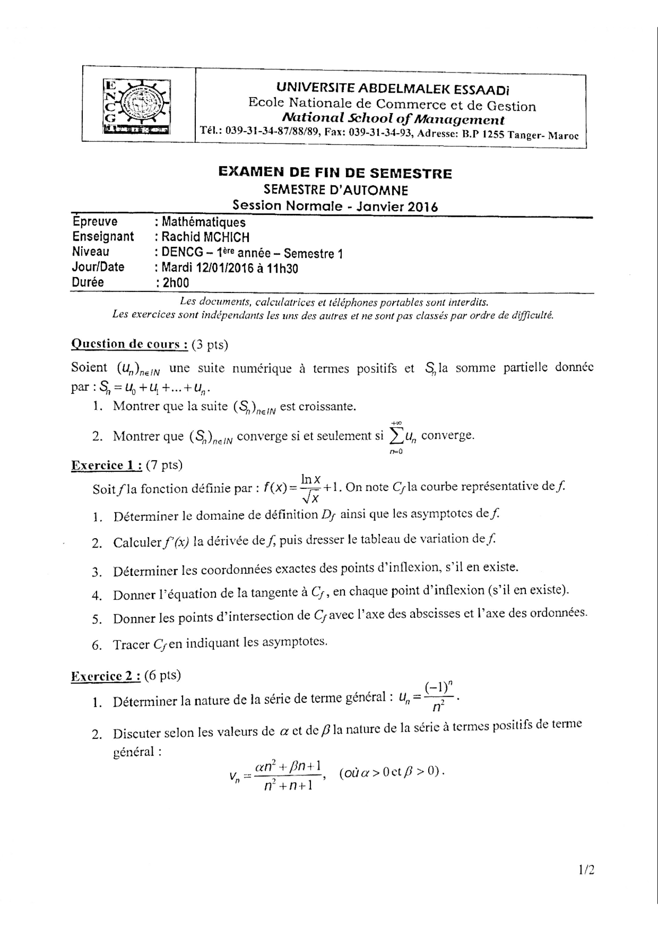 Examen des mathématiques | Schemes and Mind Maps Business Mathematics ...