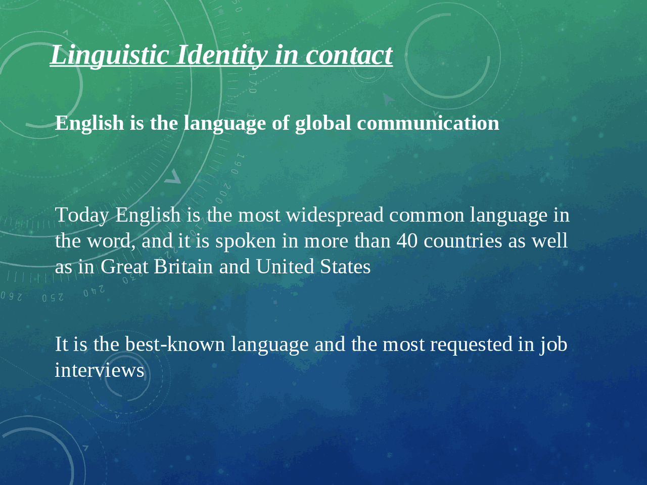 Linguistic Identity In Contact Schemi E Mappe Concettuali Di