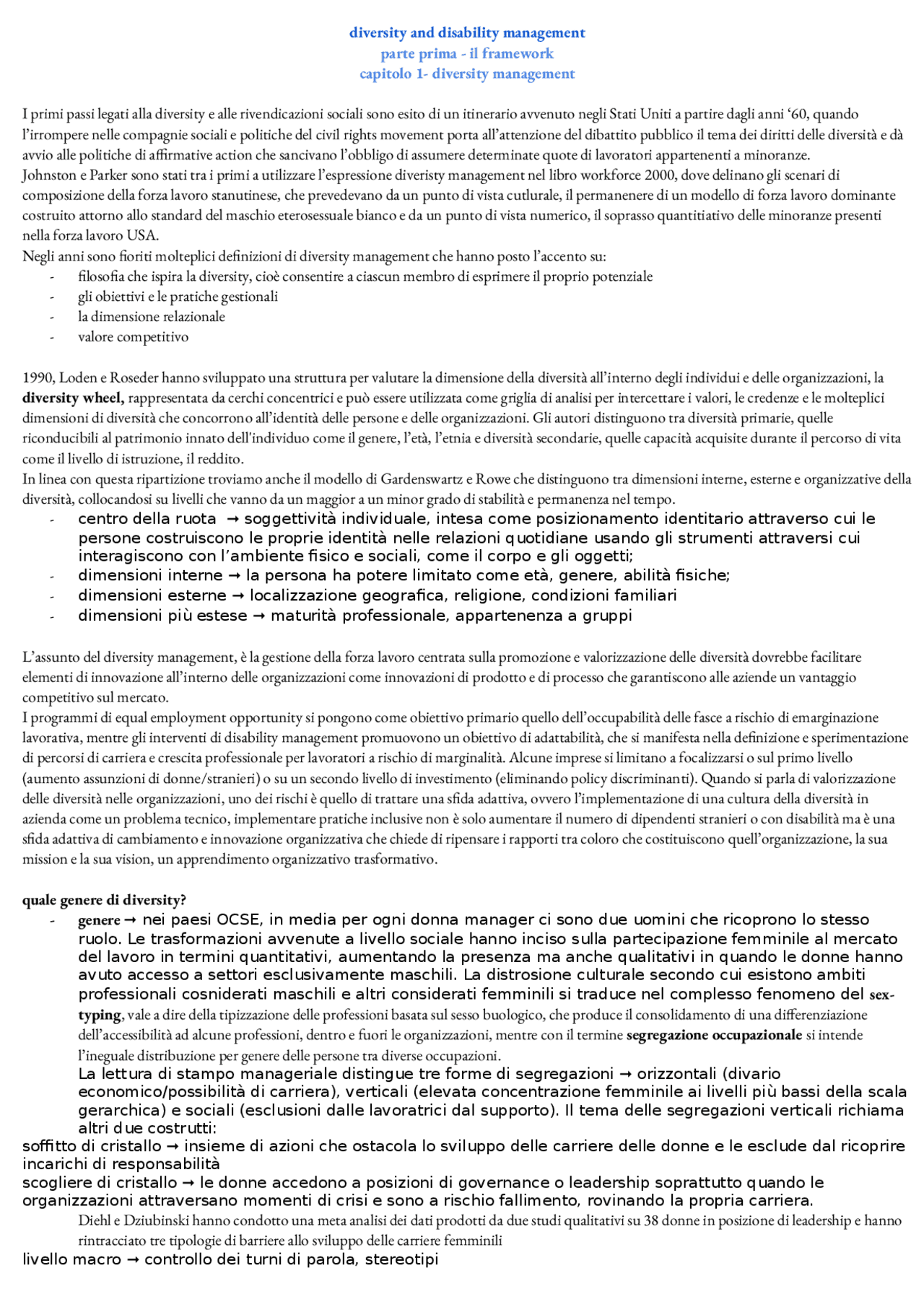Diversity E Disability Management Esperienze Di Inclusione Sociale
