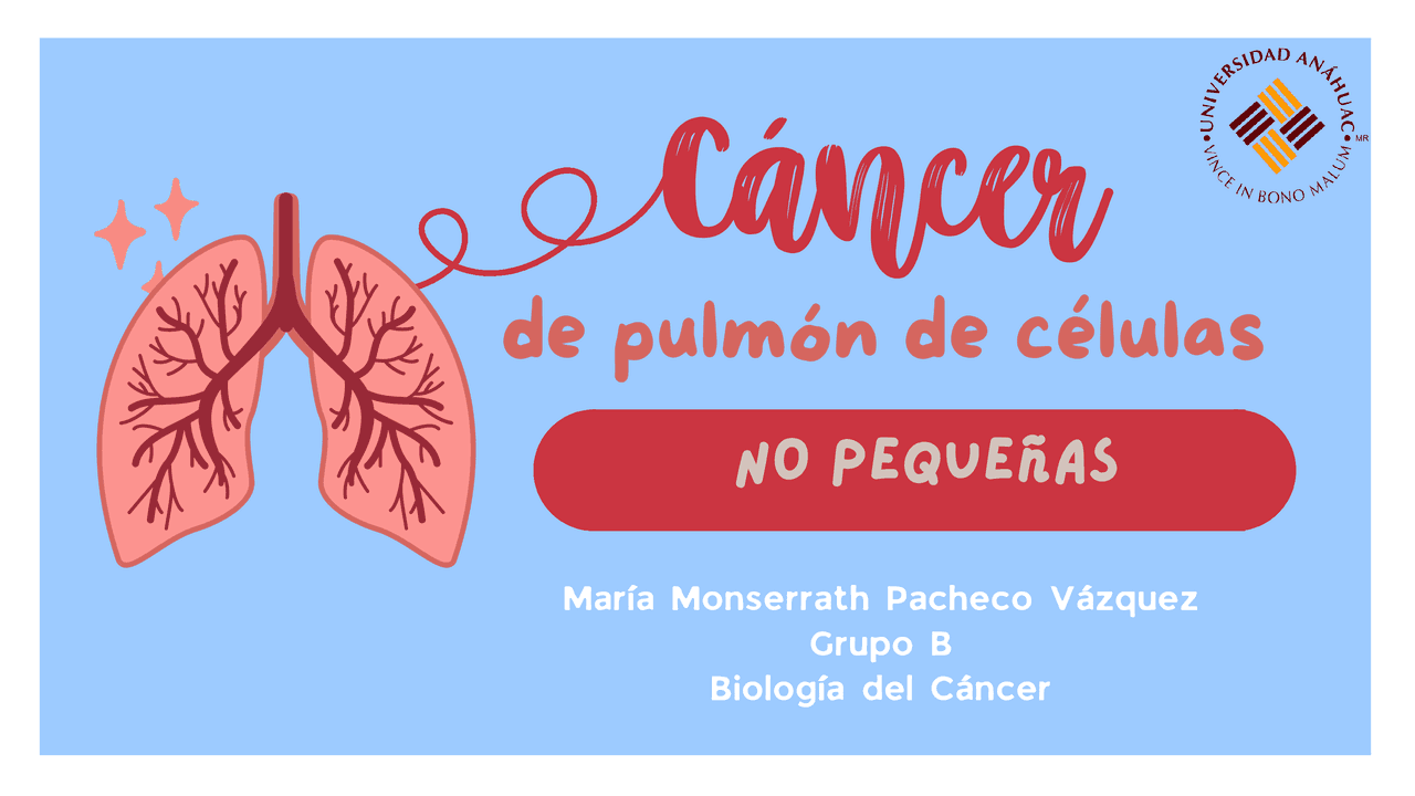 Cáncer De Pulmon De Células No Pequeñas Diapositivas De Oncología