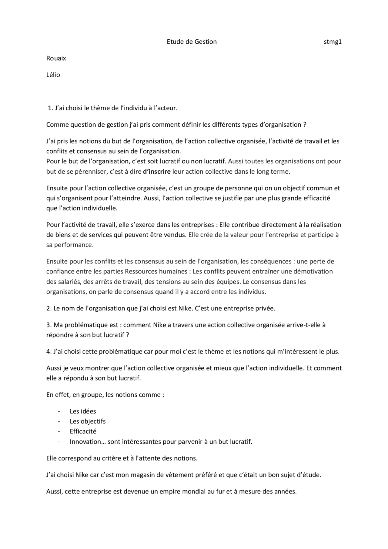 Présenter une entreprise | Exercices Droit | Docsity