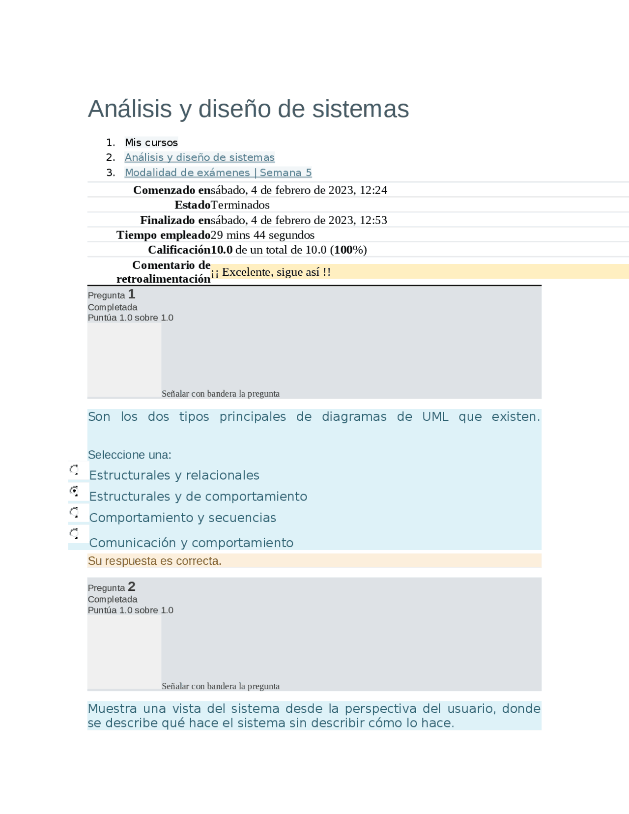 Analisis y diseño en sistemas | Exámenes de Análisis y Diseño del Sistema | Docsity