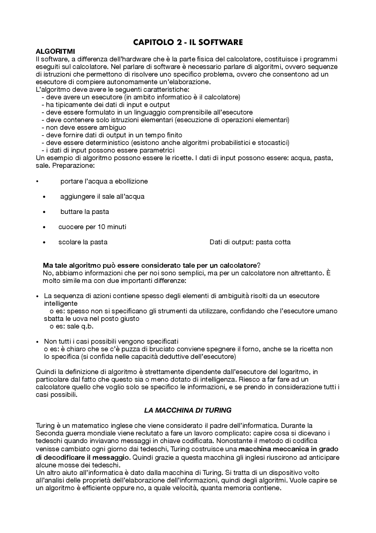 Informatica Umanistica Cap2 Appunti Di Elementi Di Informatica Docsity