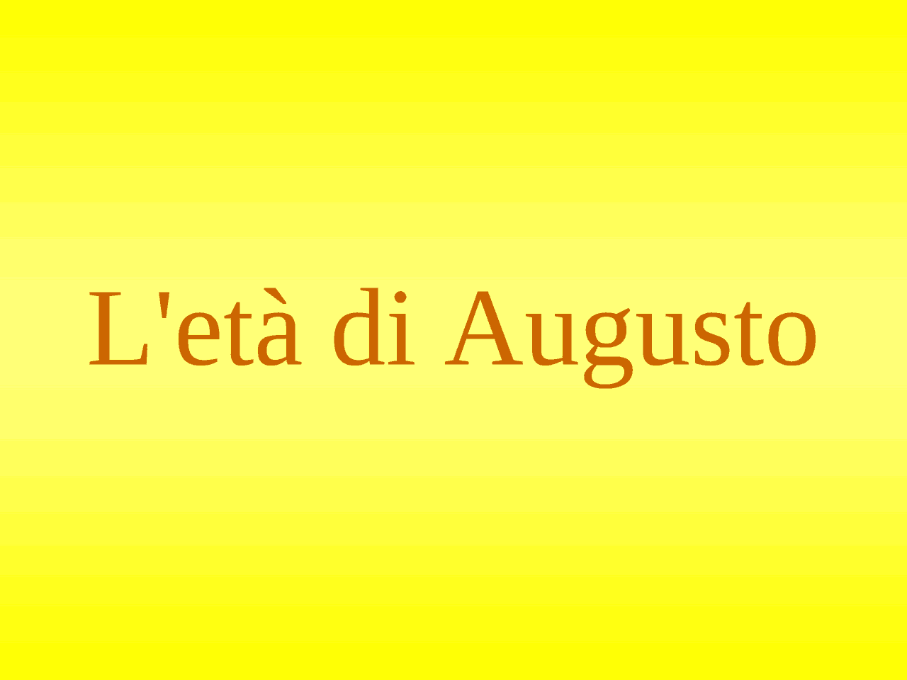 Primo Imperatore Romano Slide Di Storia Docsity