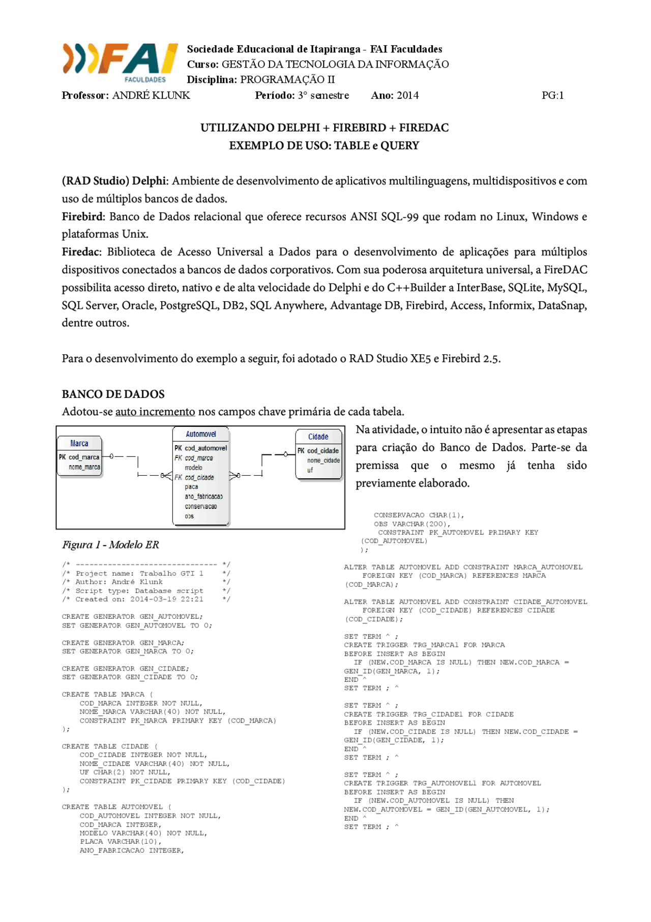 Desenvolvimento Sistemas Exercícios Matérias Técnicas Docsity