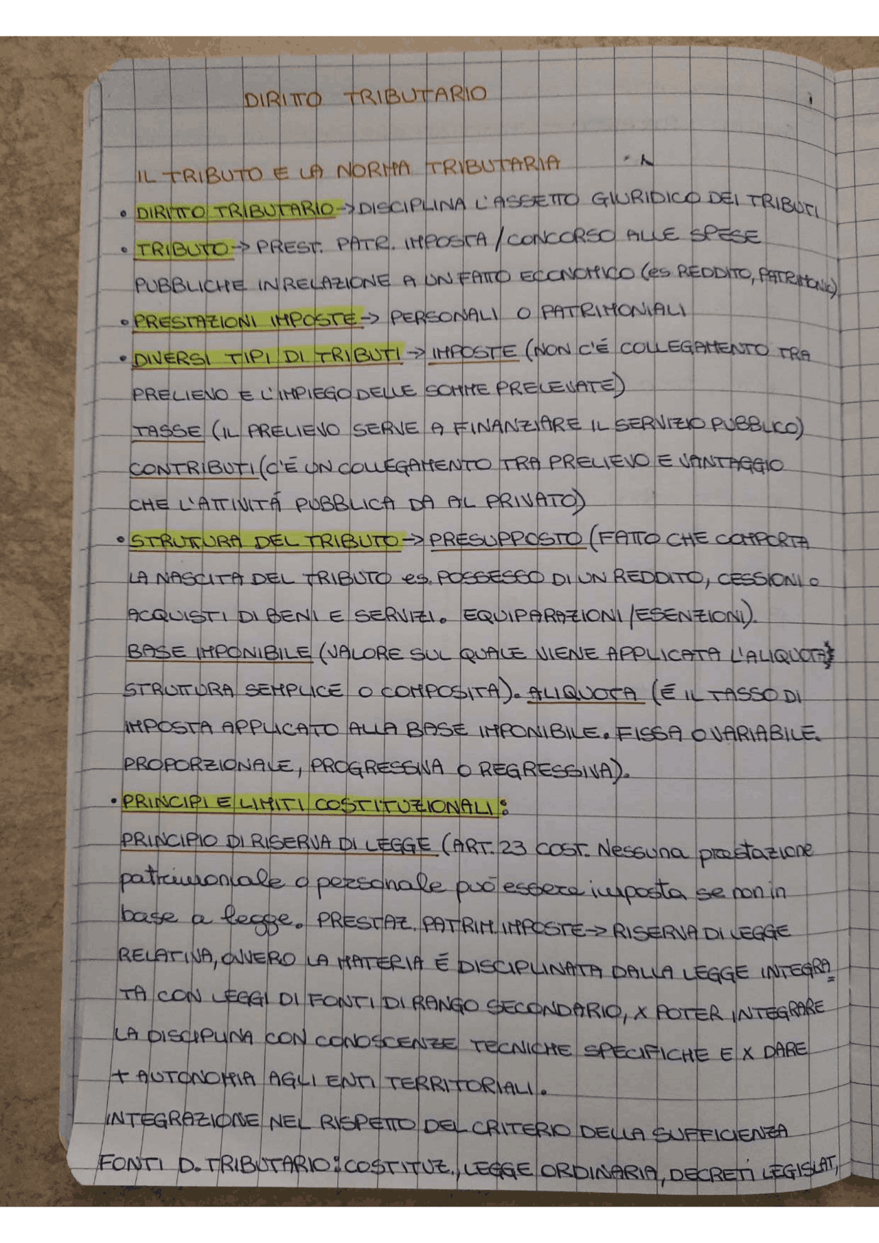 Riassunto Diritto Tributario Appunti Di Diritto Tributario Docsity