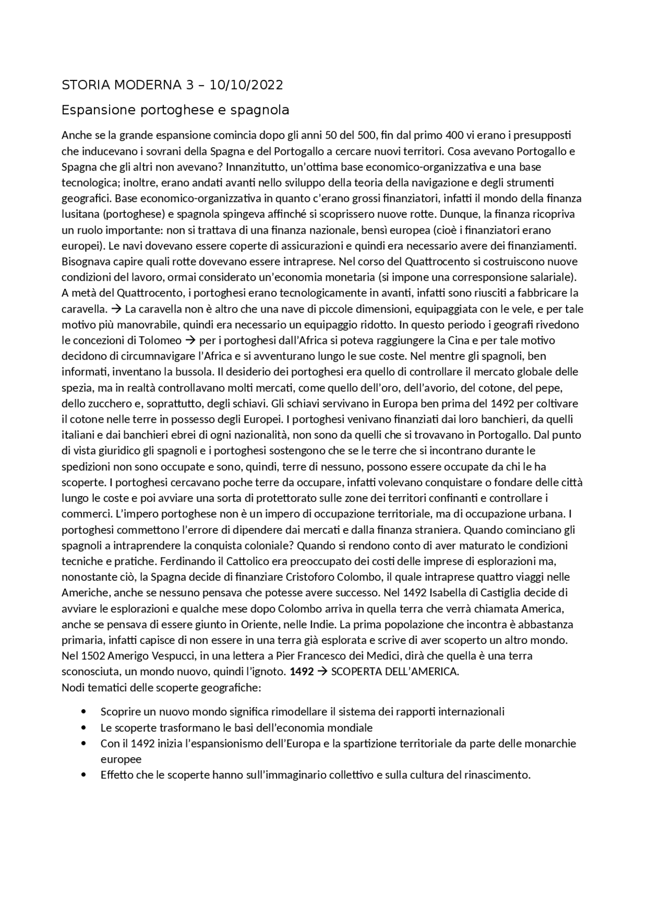 Appunti terza lezione STORIA MODERNA | Appunti di Storia Moderna | Docsity Appunti terza lezione STORIA MODERNA | Appunti di Storia Moderna | Docsity