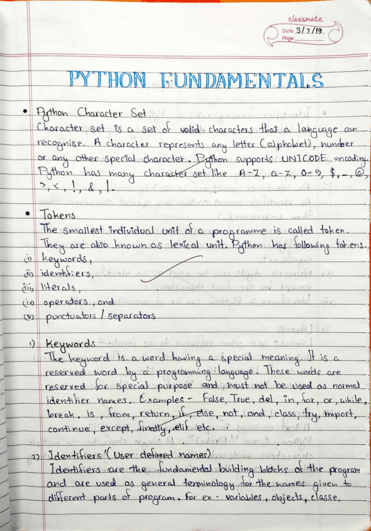 Python Programming Fundamentals Lecture Notes Computer Science Docsity 0215