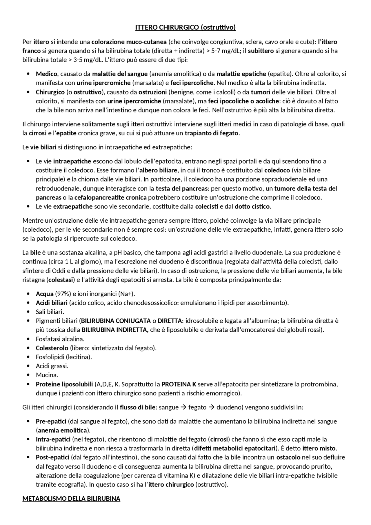 Appunti Lezione chirurgia generale ITTERO CHIRURGICO | Appunti di Chirurgia Generale | Docsity