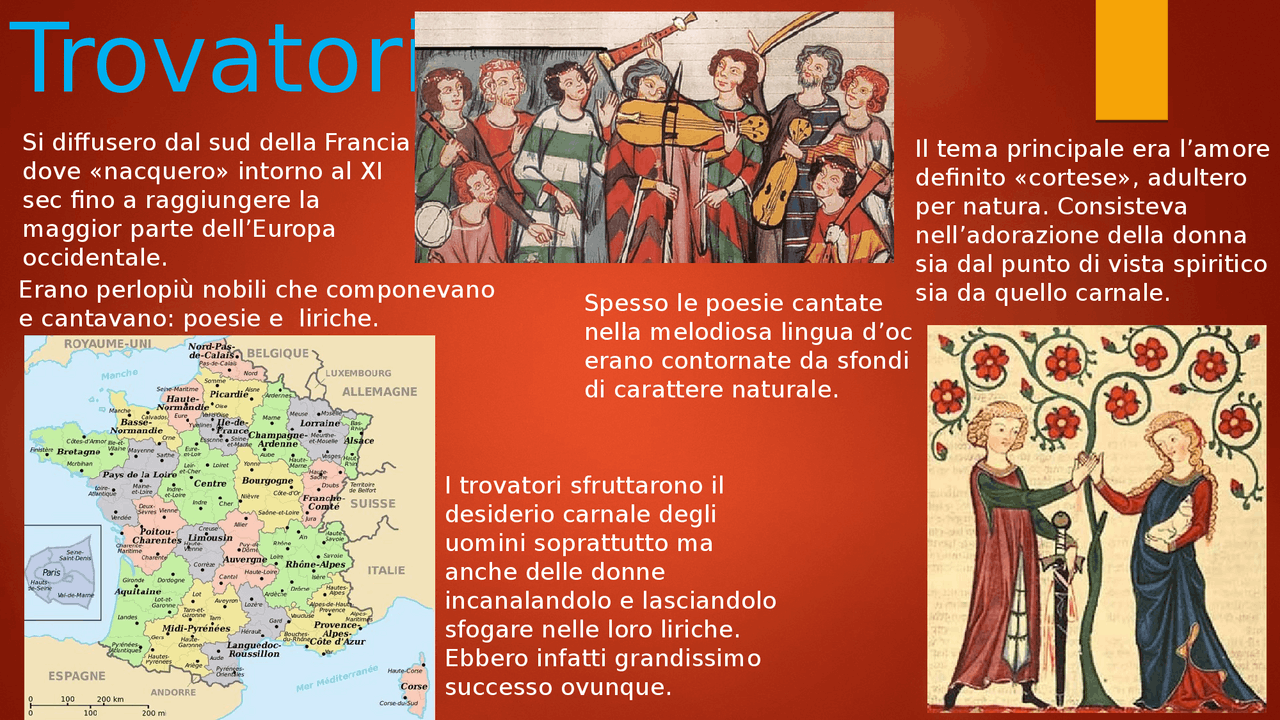 Presentazione power-point sui "Trovatori" o Trobadori | Slide di ...