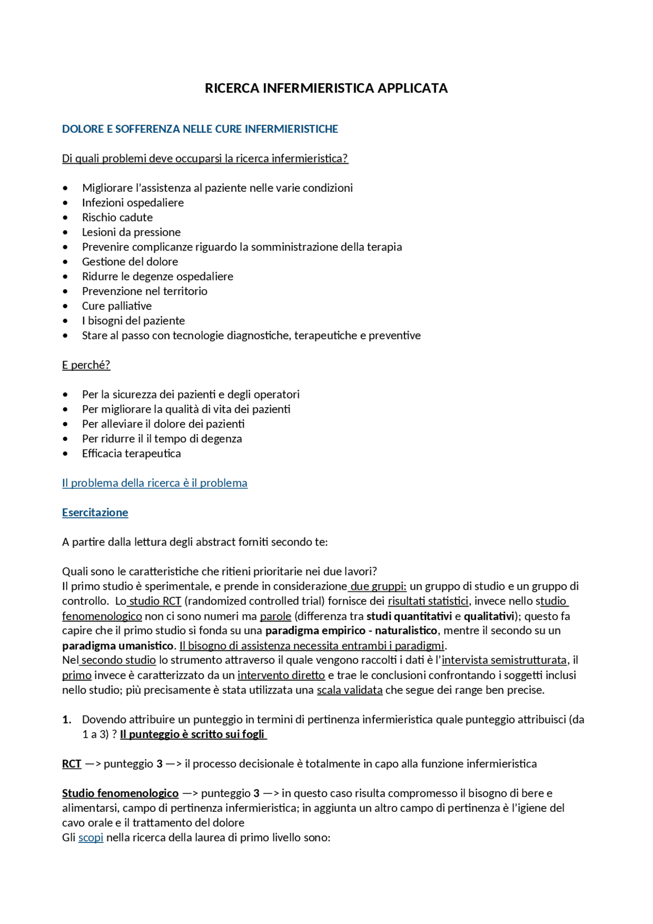 Appunti Completi Infermieristica Applicata Appunti Di Infermieristica