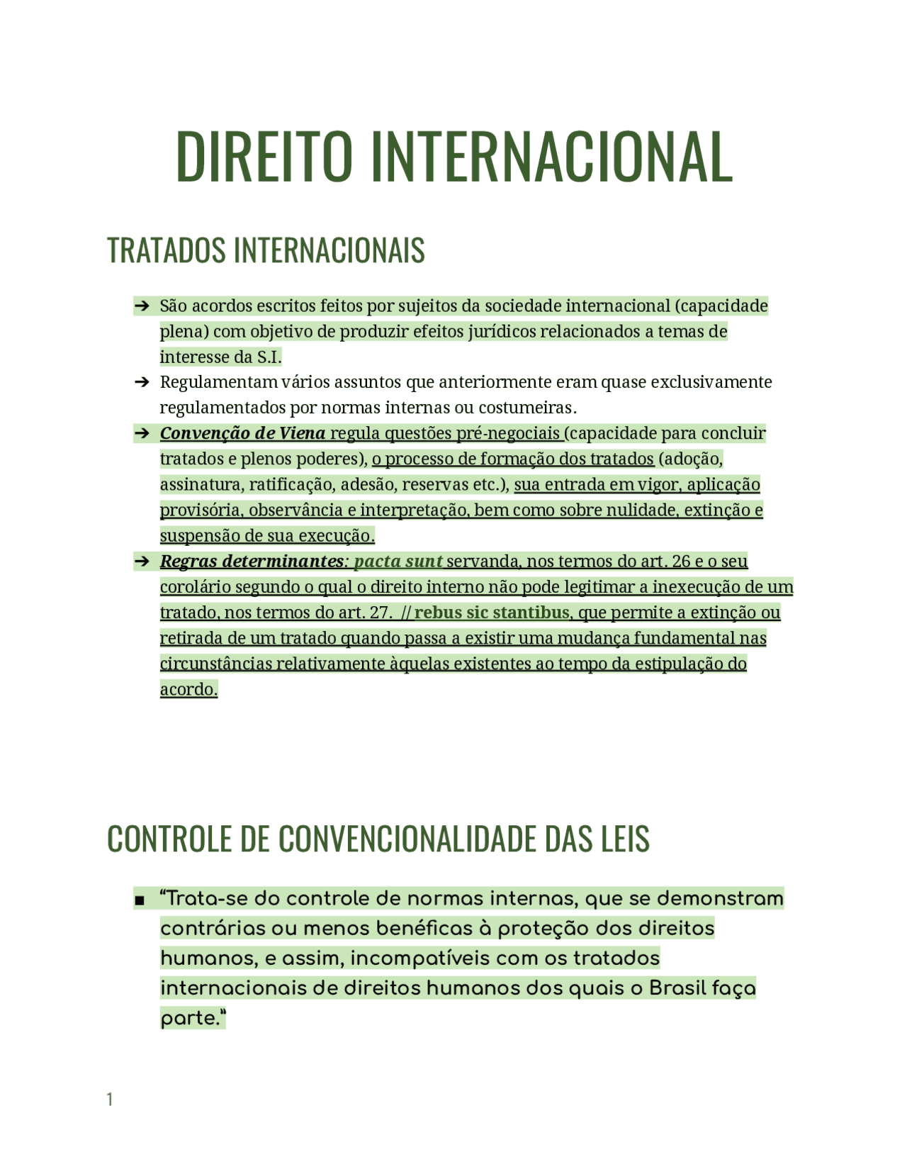Direito Internacional Esquemas Direito Internacional Docsity