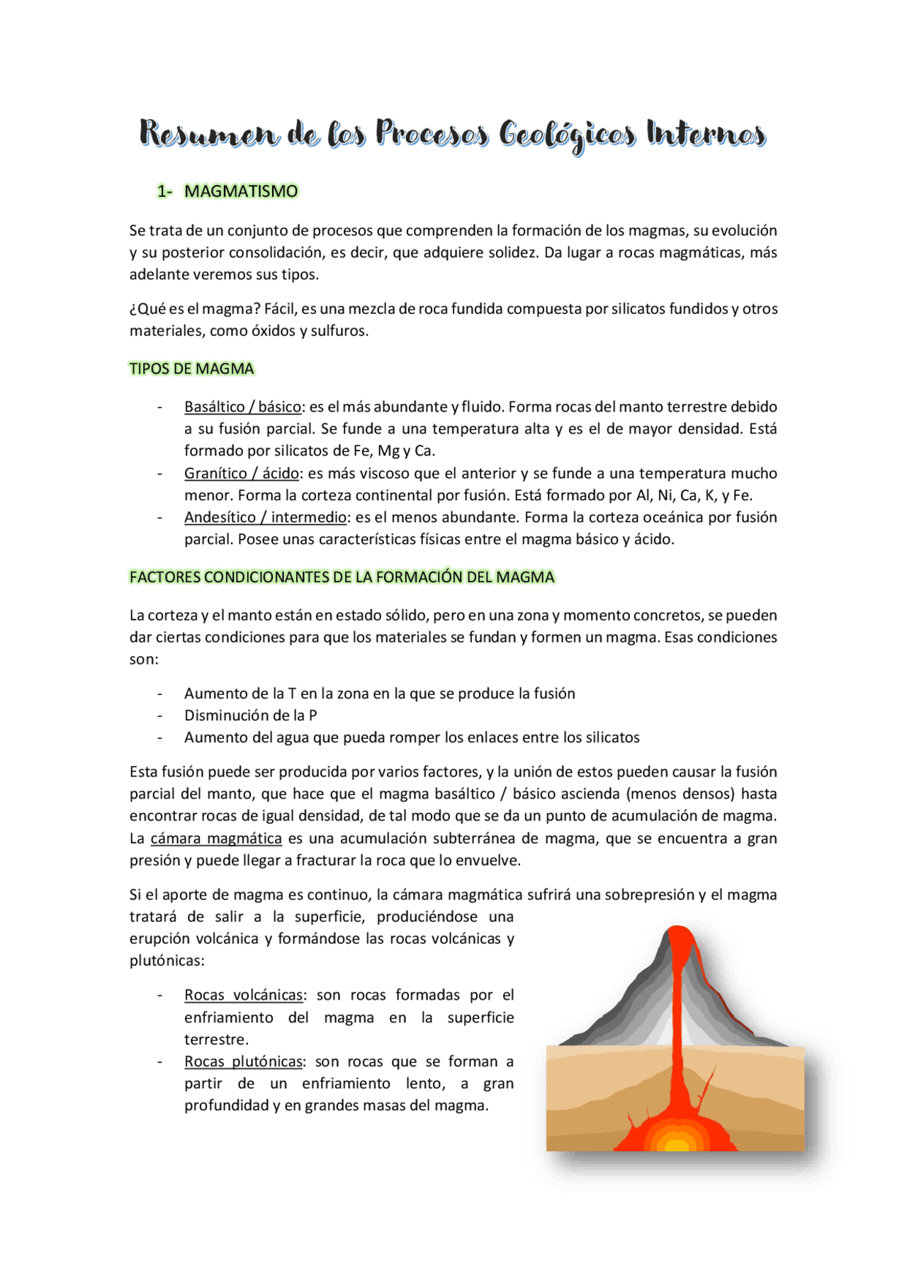 Procesos Geológicos Internos De La Tierra Apuntes De Geología Docsity