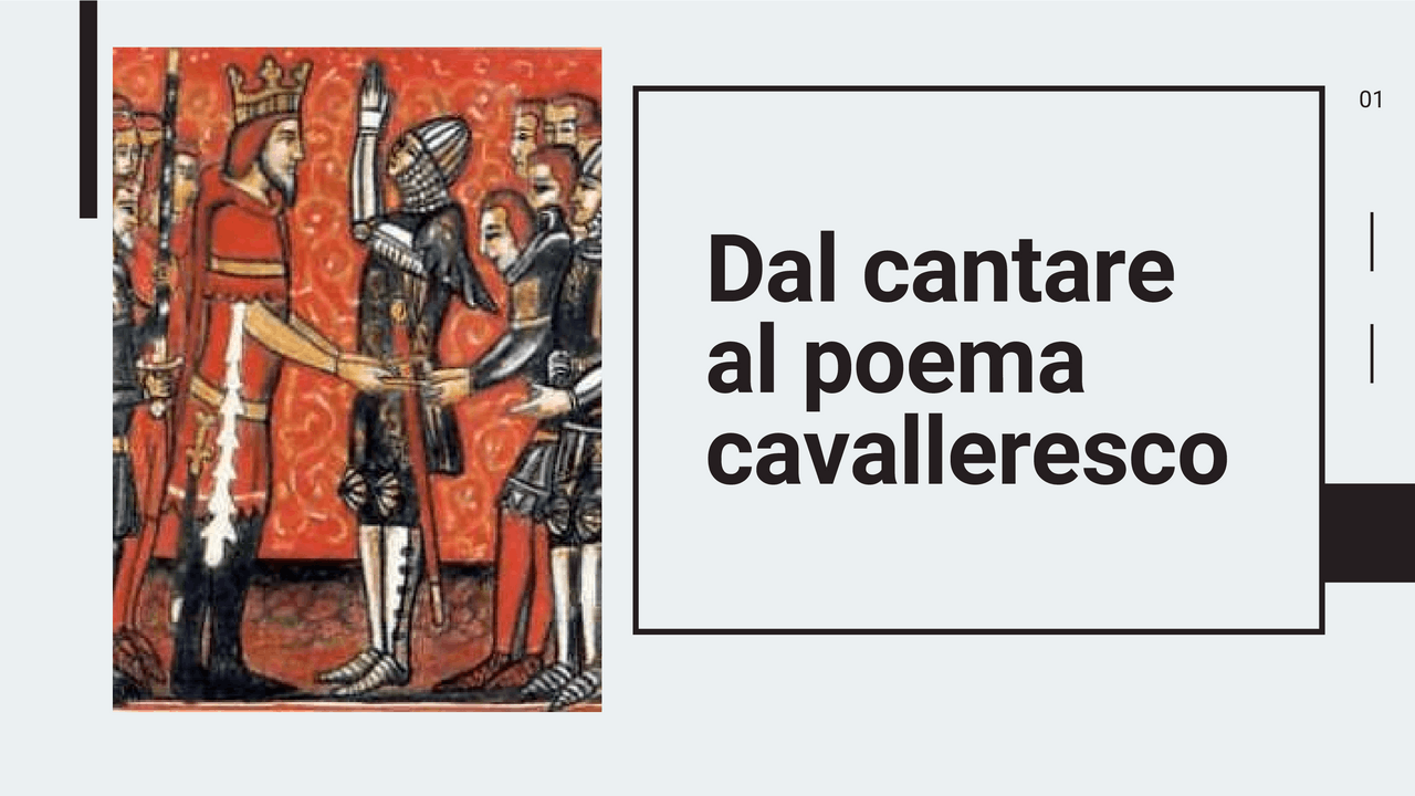 Dal Cantare Al Poema Cavalleresco Slide Di Italiano Docsity