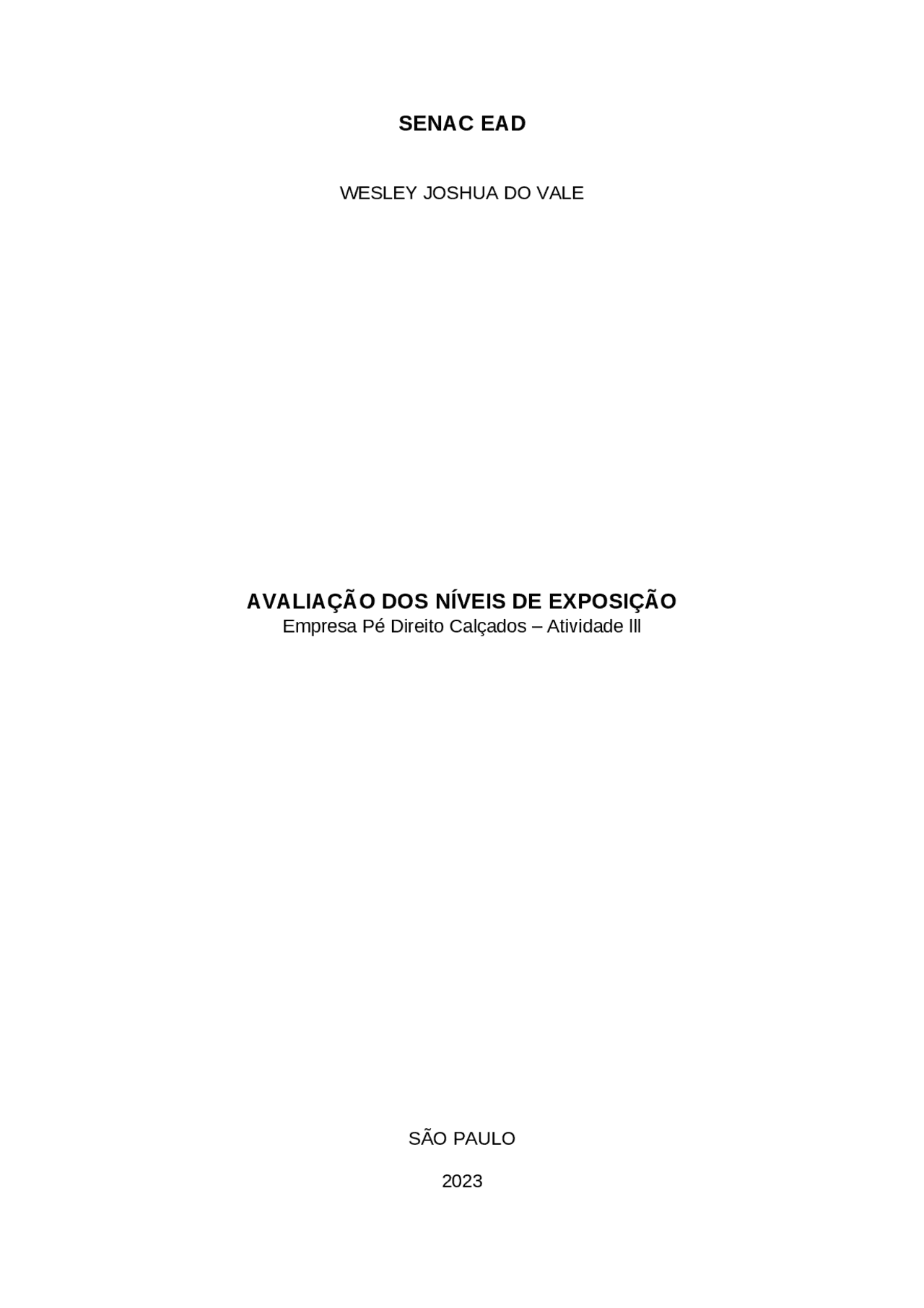 Modulo B Atividade 3 Trabalhos Segurança Do Trabalho Docsity