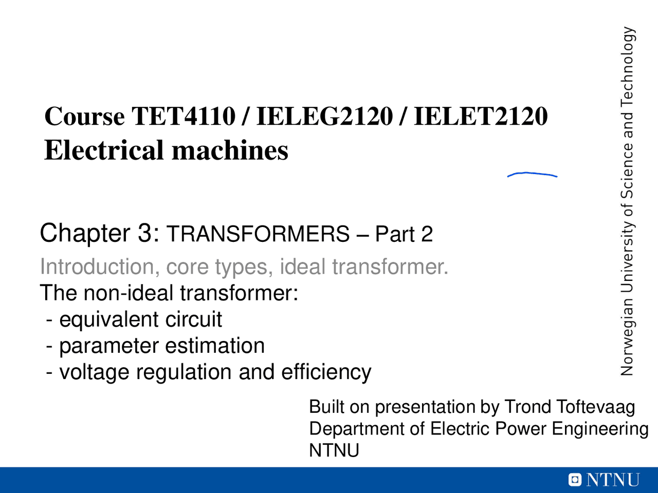 Transformer Lecture Notes Electric Machines Docsity