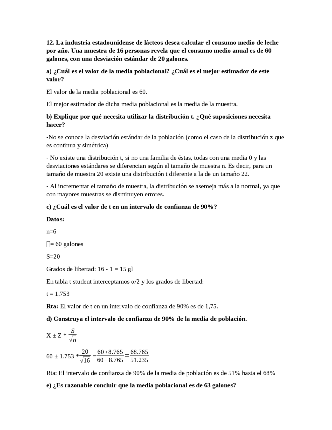 Ejercicios De Estadística Ejercicios De Estadística Aplicada Docsity