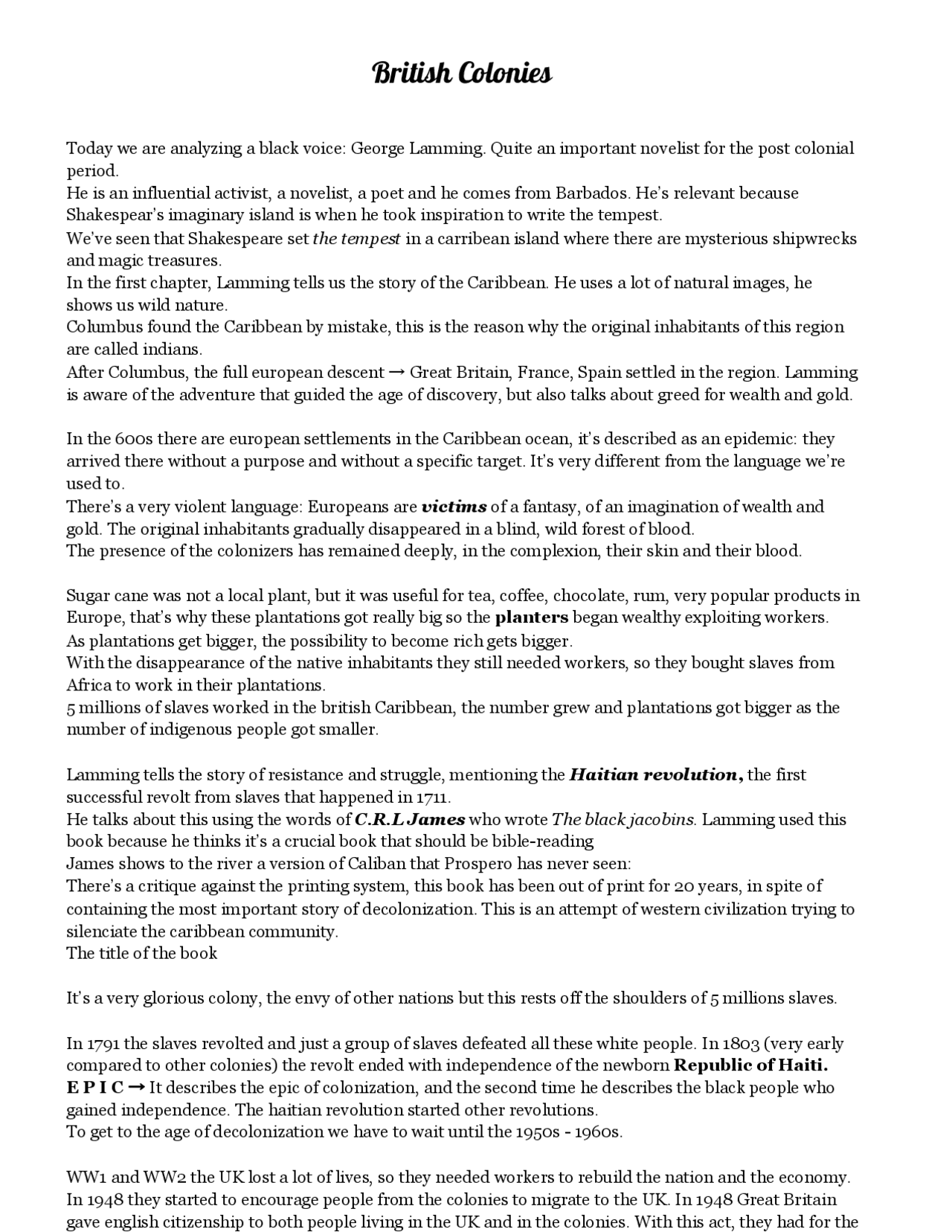 Biografia George Lamming riassunto | Schemi e mappe concettuali di ...