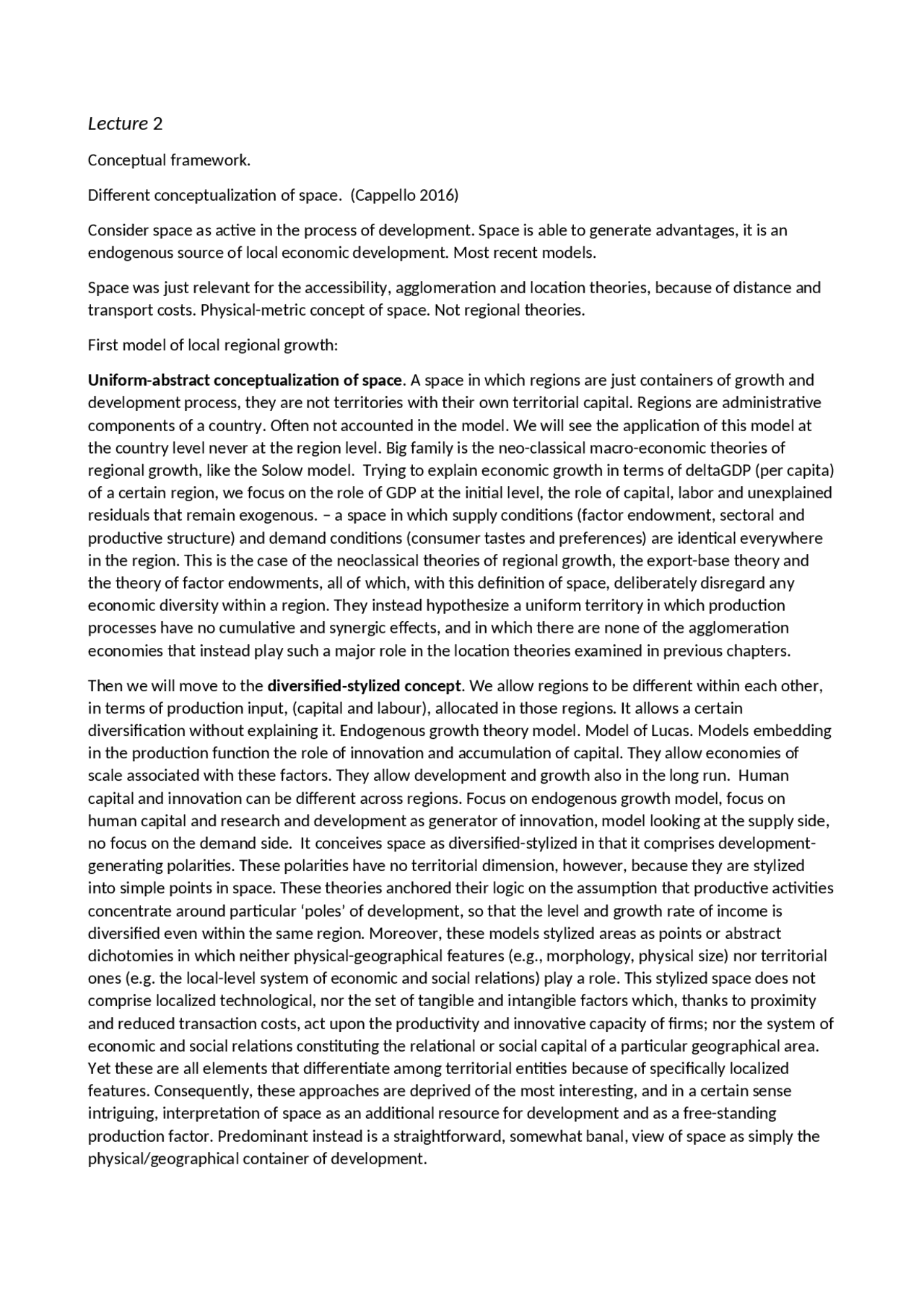The Solow Growth Model Appunti Di Economia Docsity
