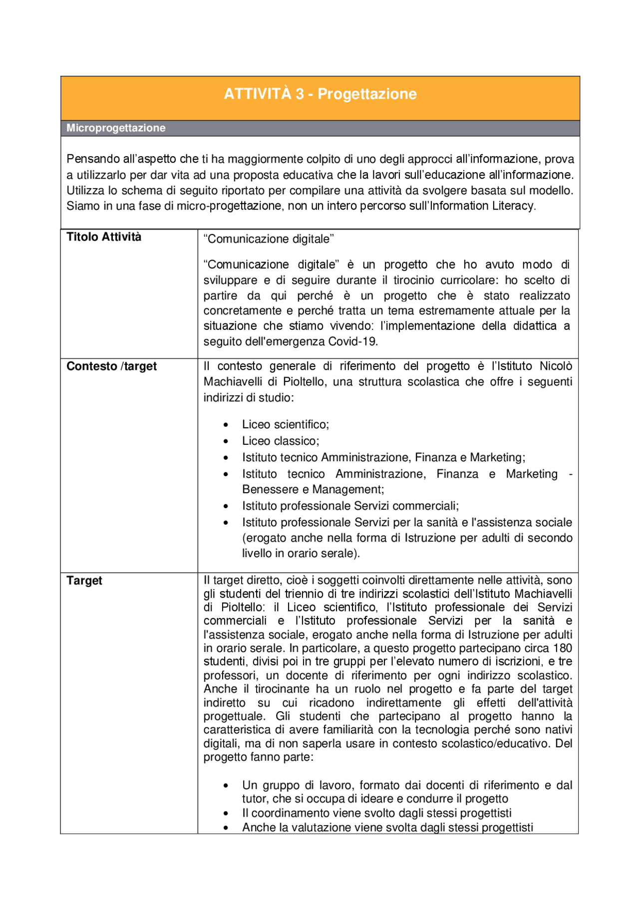 Attività 3 Information Literacy Esercizi Di Elementi Di Informatica