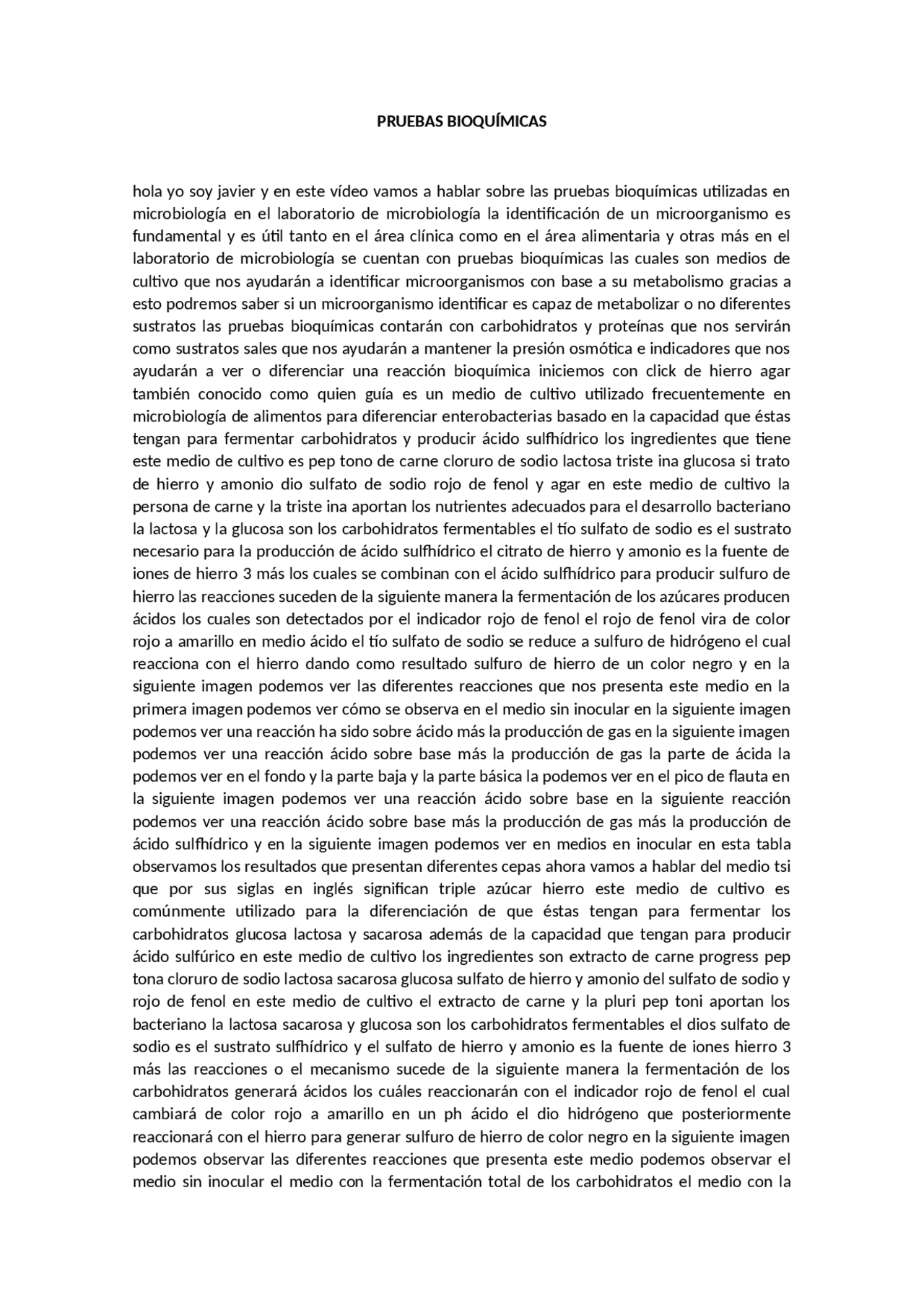 Pruebas Bioquímicas Sste Setr Resúmenes De Química Docsity