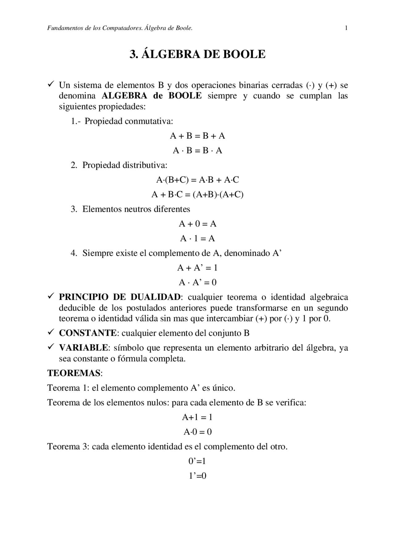 algebra de boole, compuertas lógicas | Guías, Proyectos ...