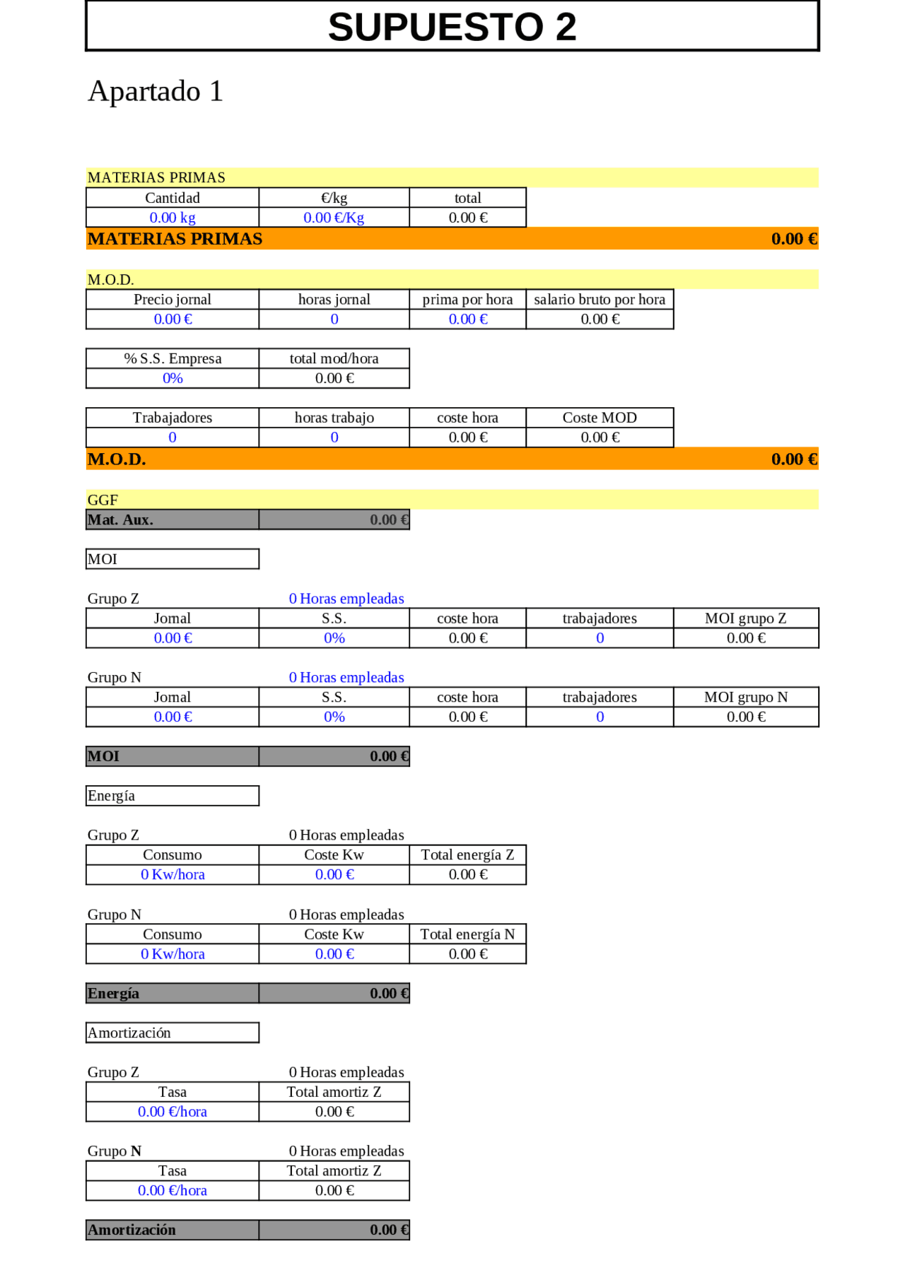 Excel Contabilidad De Costes Apuntes De Contabilidad De Gestión Docsity