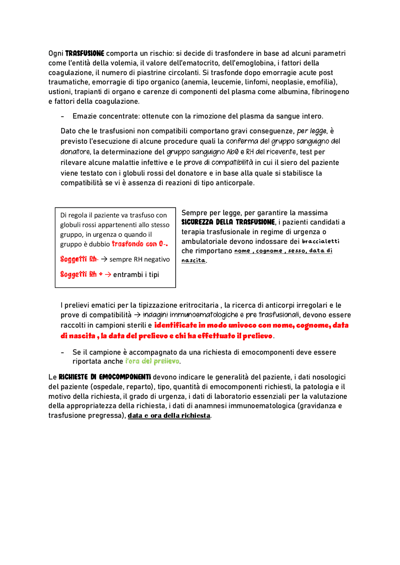 Laboratorio di Medicina trasfusionale: Gruppo sanguigno, TAD, TAI ...