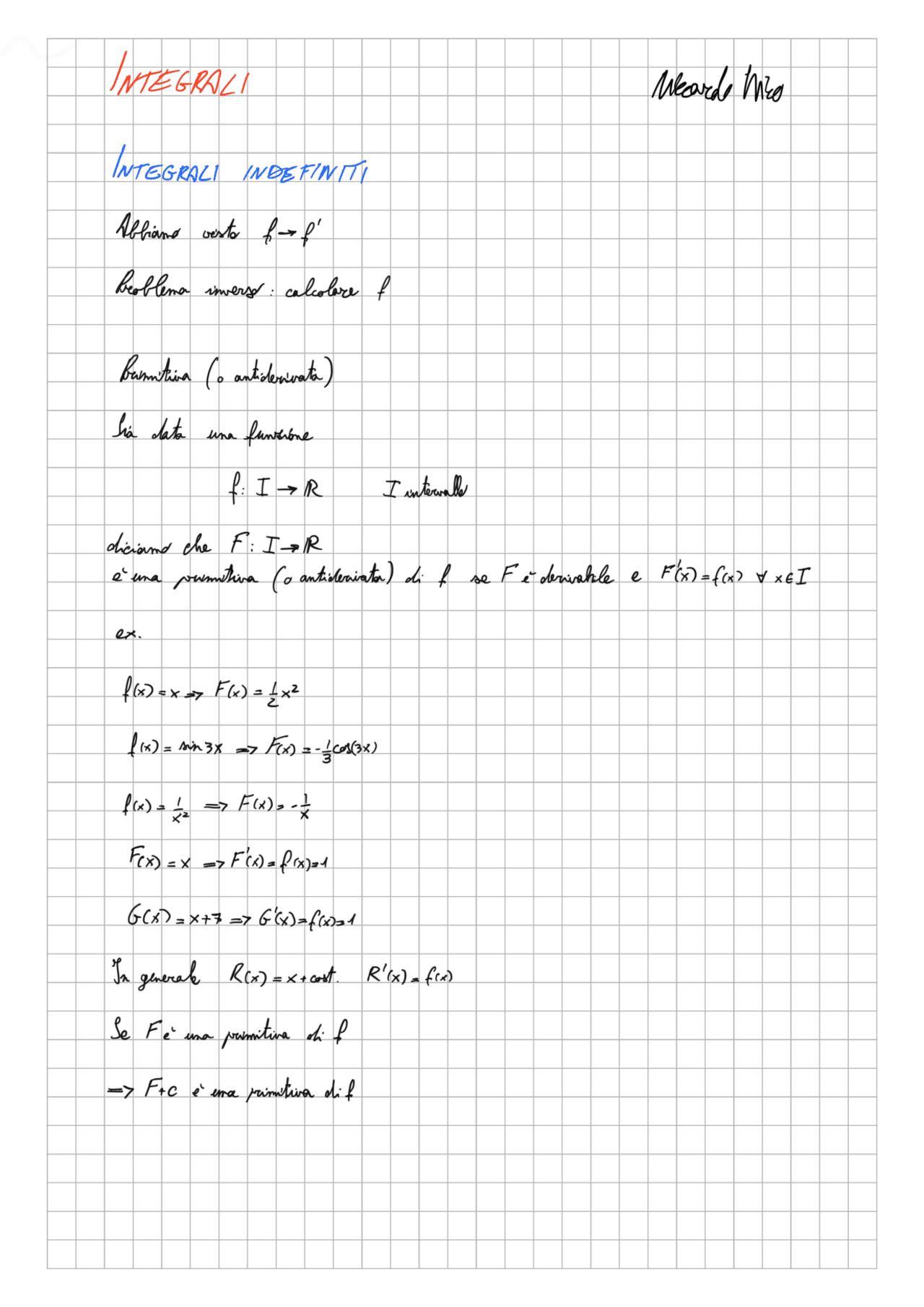 Analisi Matematica I Parte 3 Schemi E Mappe Concettuali Di Analisi Matematica I Docsity