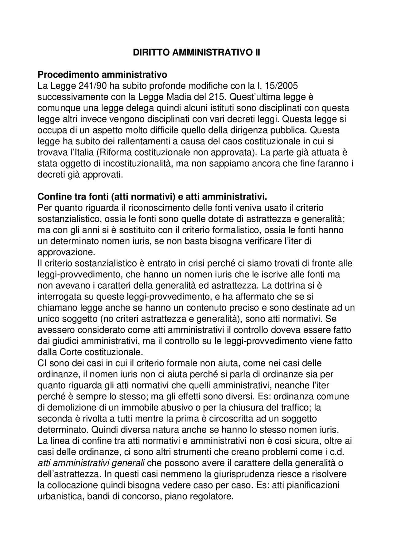 Riassunti appunti lezioni diritto amminstrativo- seconda parte | Appunti di Diritto ...