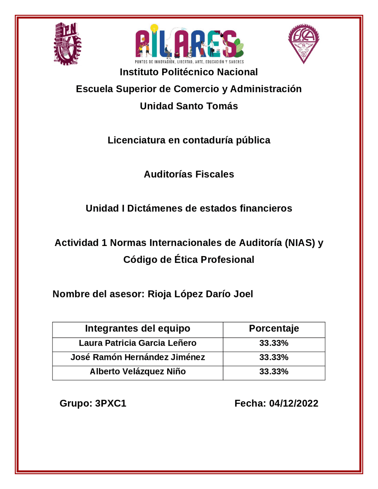 Normas Internacionales De Auditoría Nias Y Código De Ética