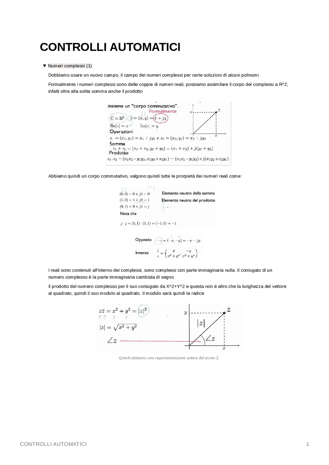 Appunti Completi Controlli Automatici Appunti Di Controlli Automatici