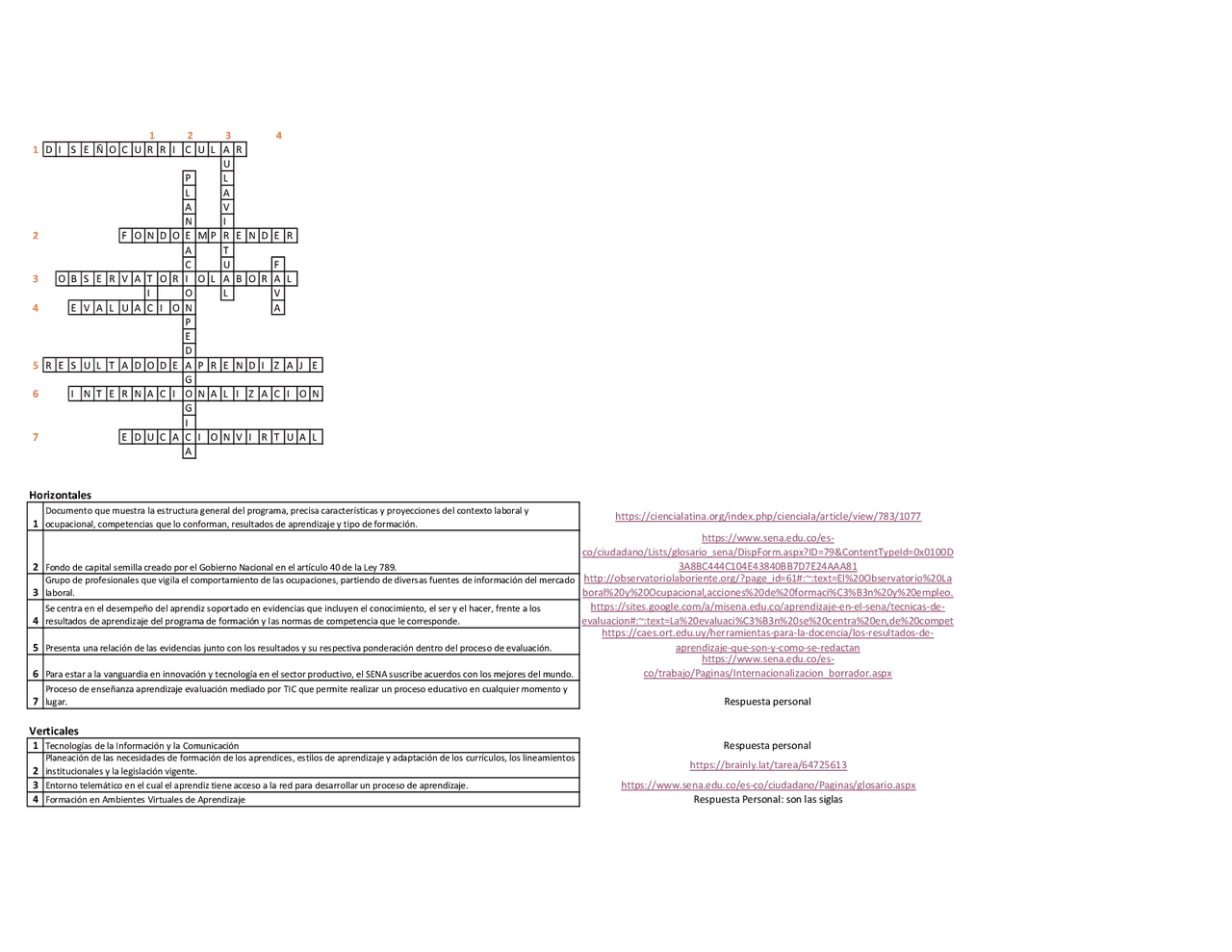 crucigrama en atencion e n salud | Resúmenes de Lengua y Literatura ...